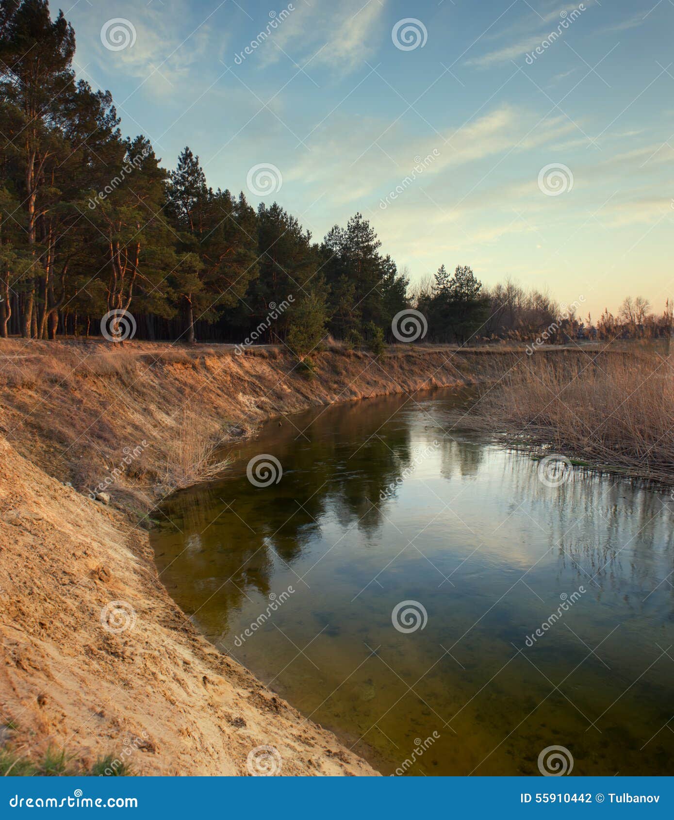 Evening on the river stock photo. Image of season, evening - 55910442