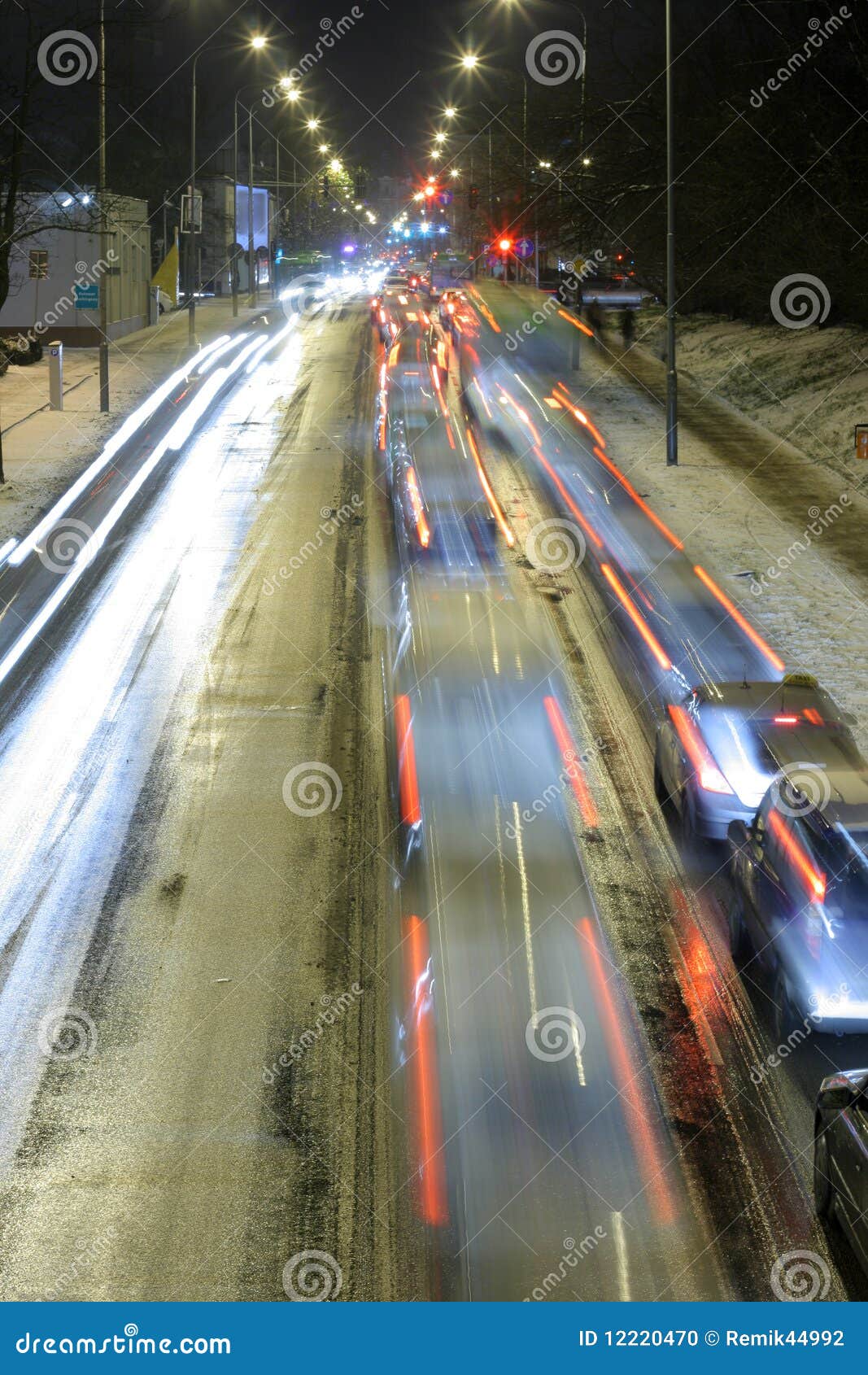 Evening road rush stock photo. Image of rush, polish - 12220470