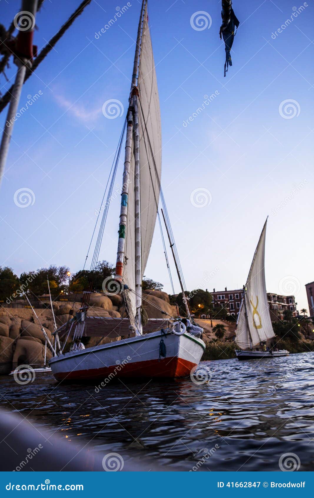 The evening sailing stock image. Image of sailboat, coast - 41662847