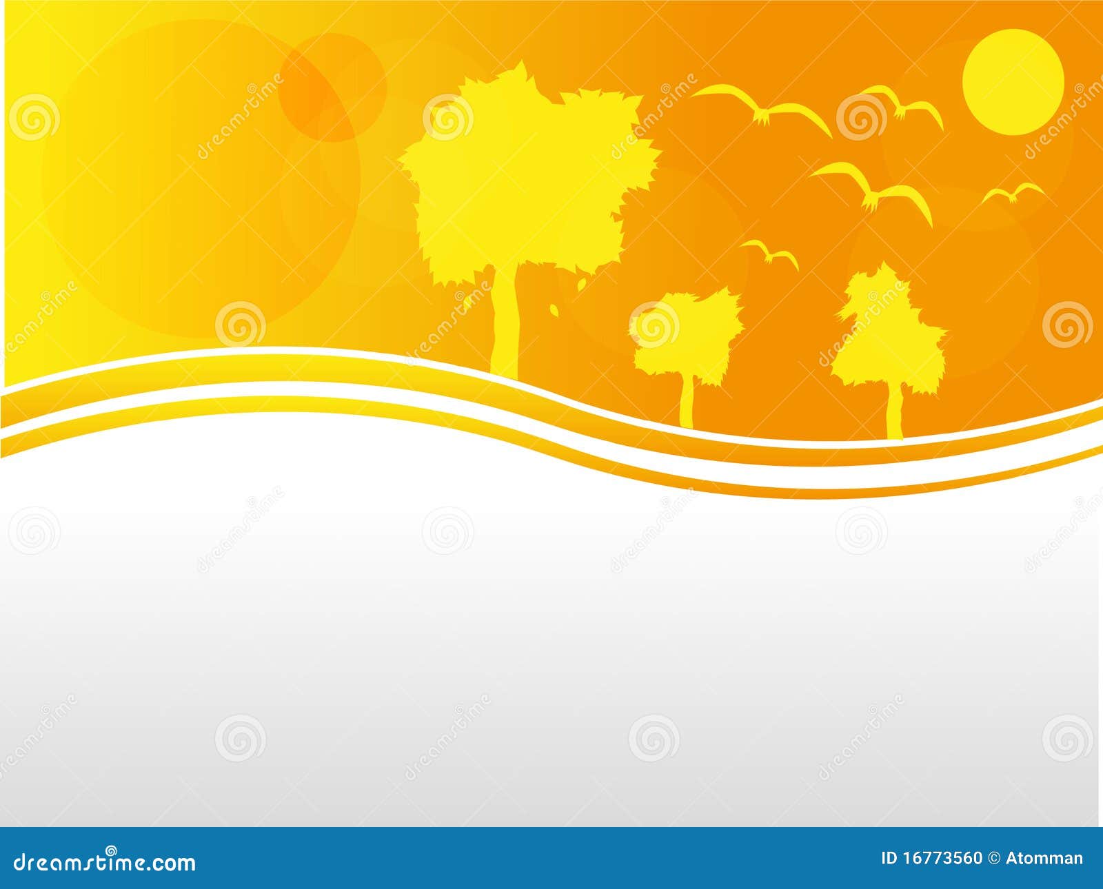 Evening Scene Frame stock vector. Illustration of nature - 16773560