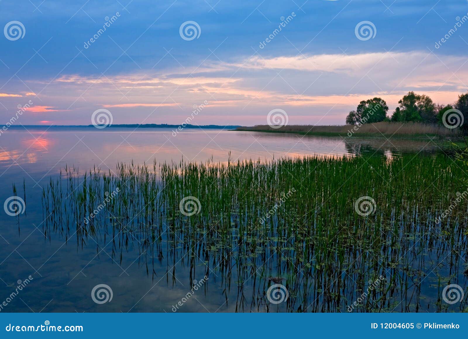 Evening scene on river stock image. Image of outdoor - 12004605