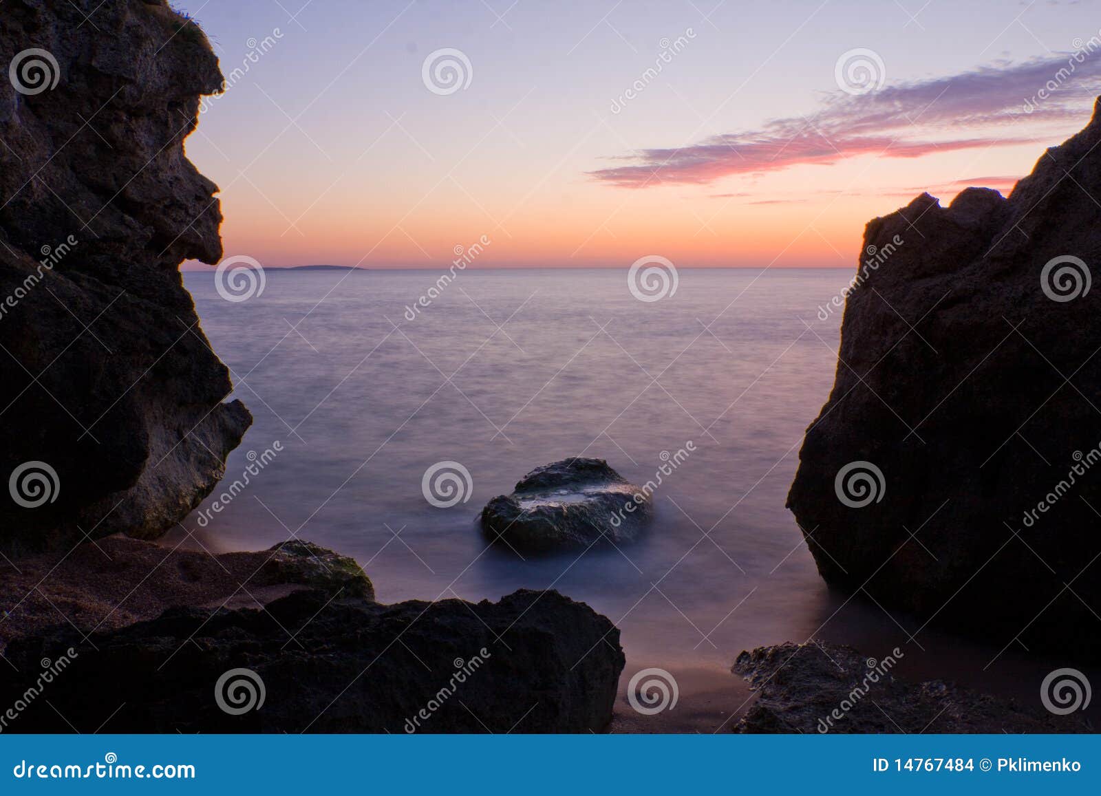 Evening scene on sea stock photo. Image of outdoors, dusk - 14767484