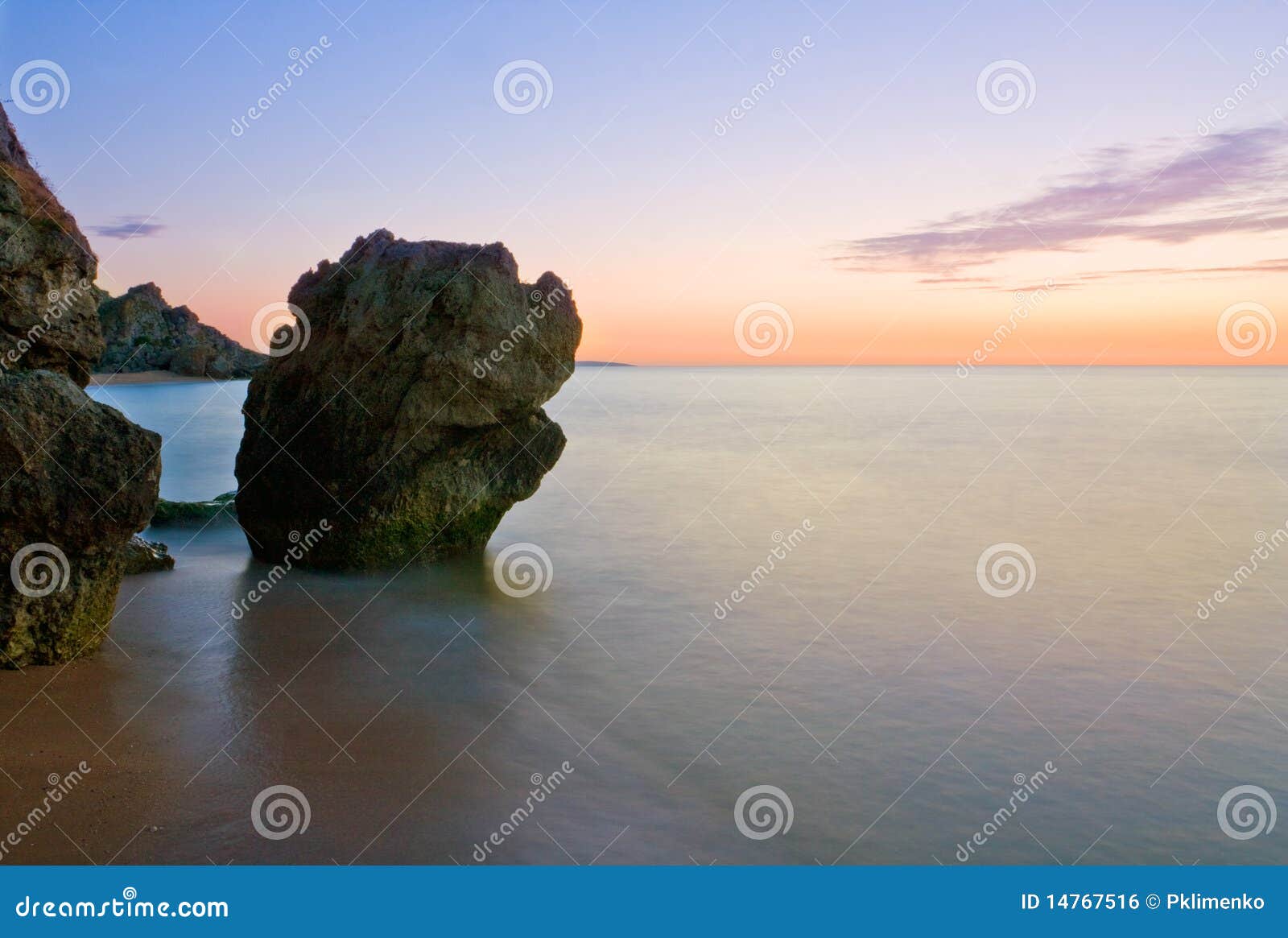 Evening scene on sea stock photo. Image of clouds, dusk - 14767516