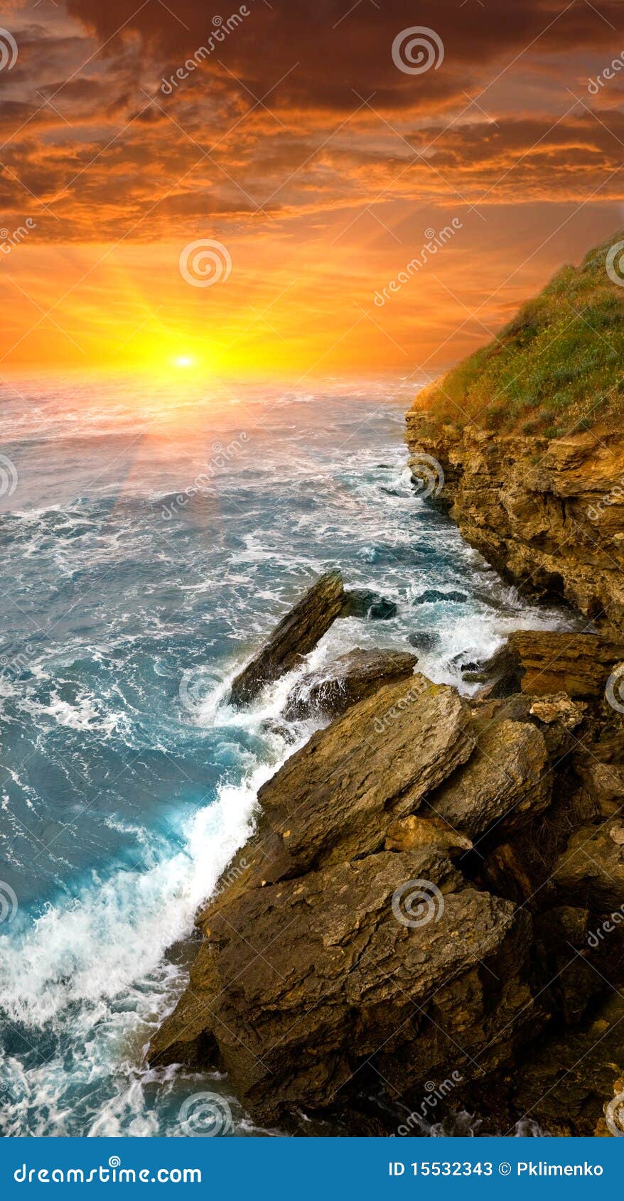 Evening scene on sea stock image. Image of clear, nature - 15532343