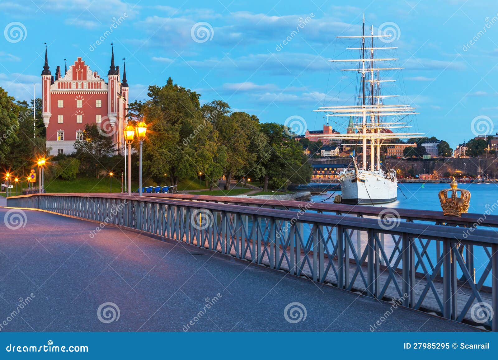 Evening Scenery of Stockhom, Sweden Stock Image - Image of evening ...