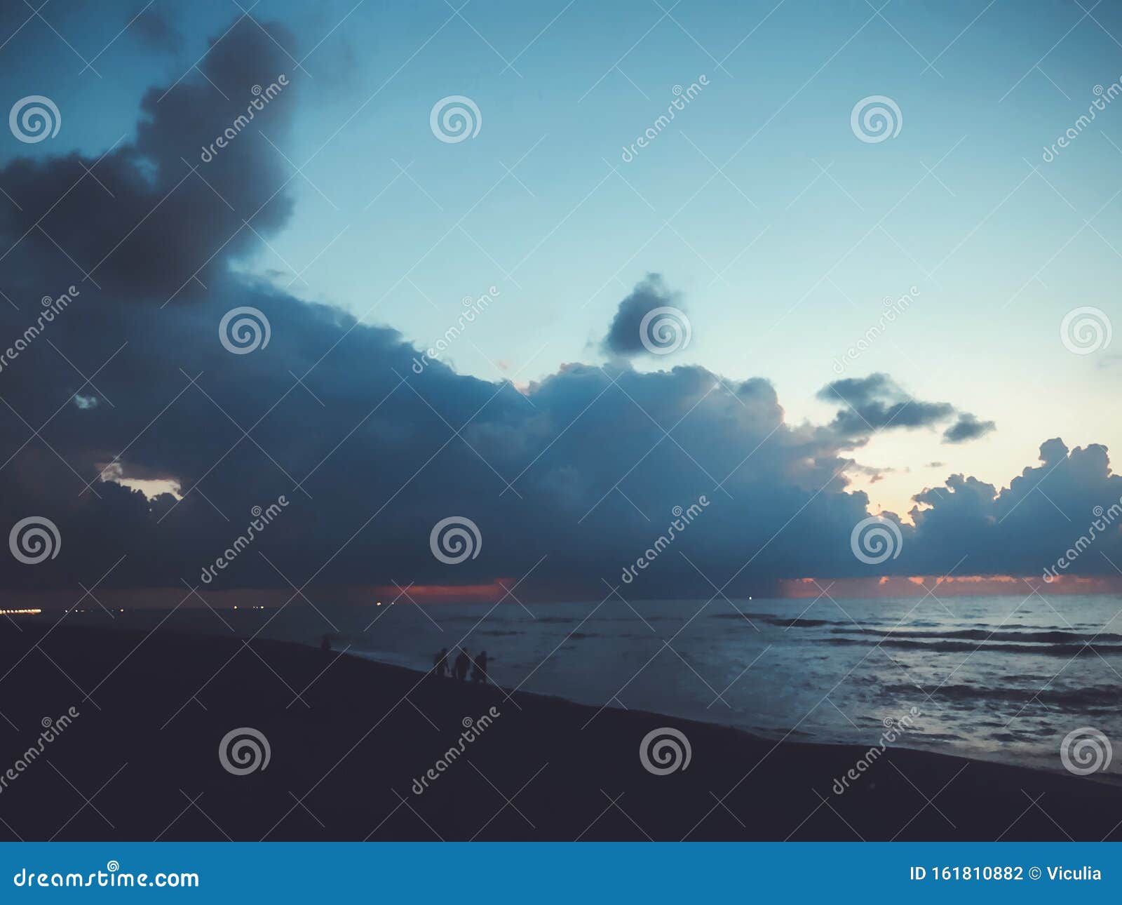 Evening Sea View, Clouds in the Sky, Sea, Beach Stock Photo - Image of ...