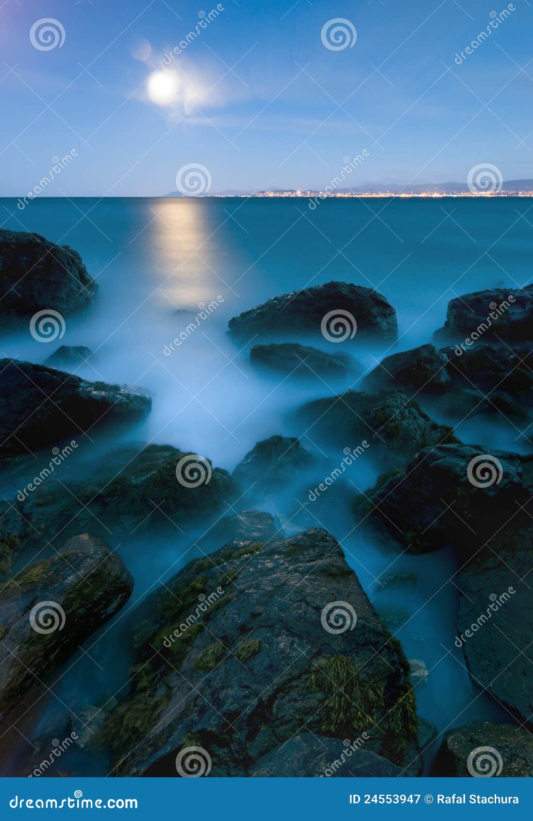 Evening seascape stock image. Image of outdoors, blue - 24553947