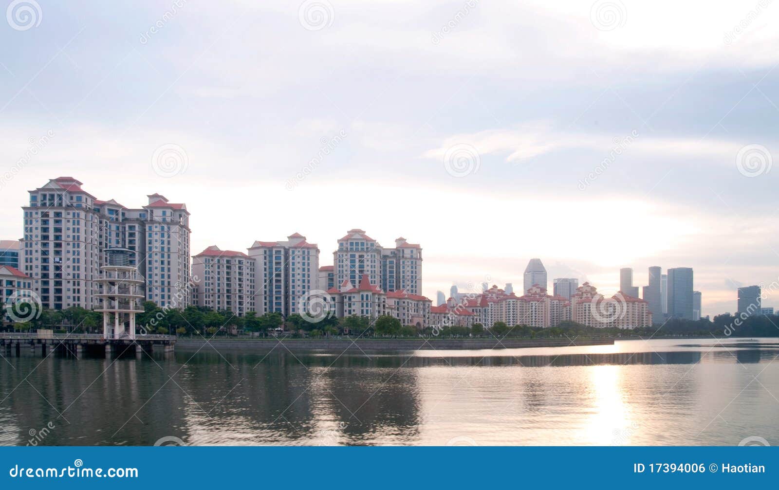 Evening Seaside Residential Buildings Stock Photo - Image of buildings ...