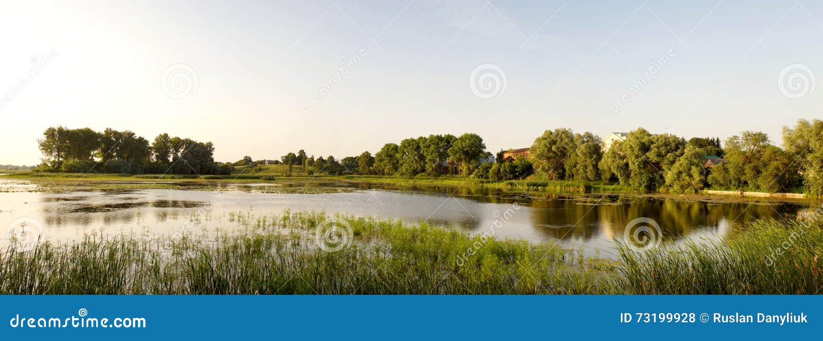 Evening on the Shore of the Pond Stock Photo - Image of journey, nature ...