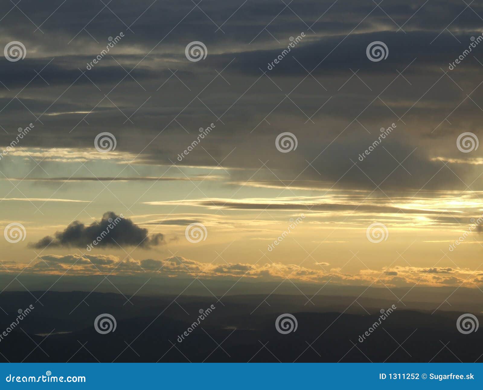 Evening Sky from Airplane Window Stock Photo - Image of empyrean ...