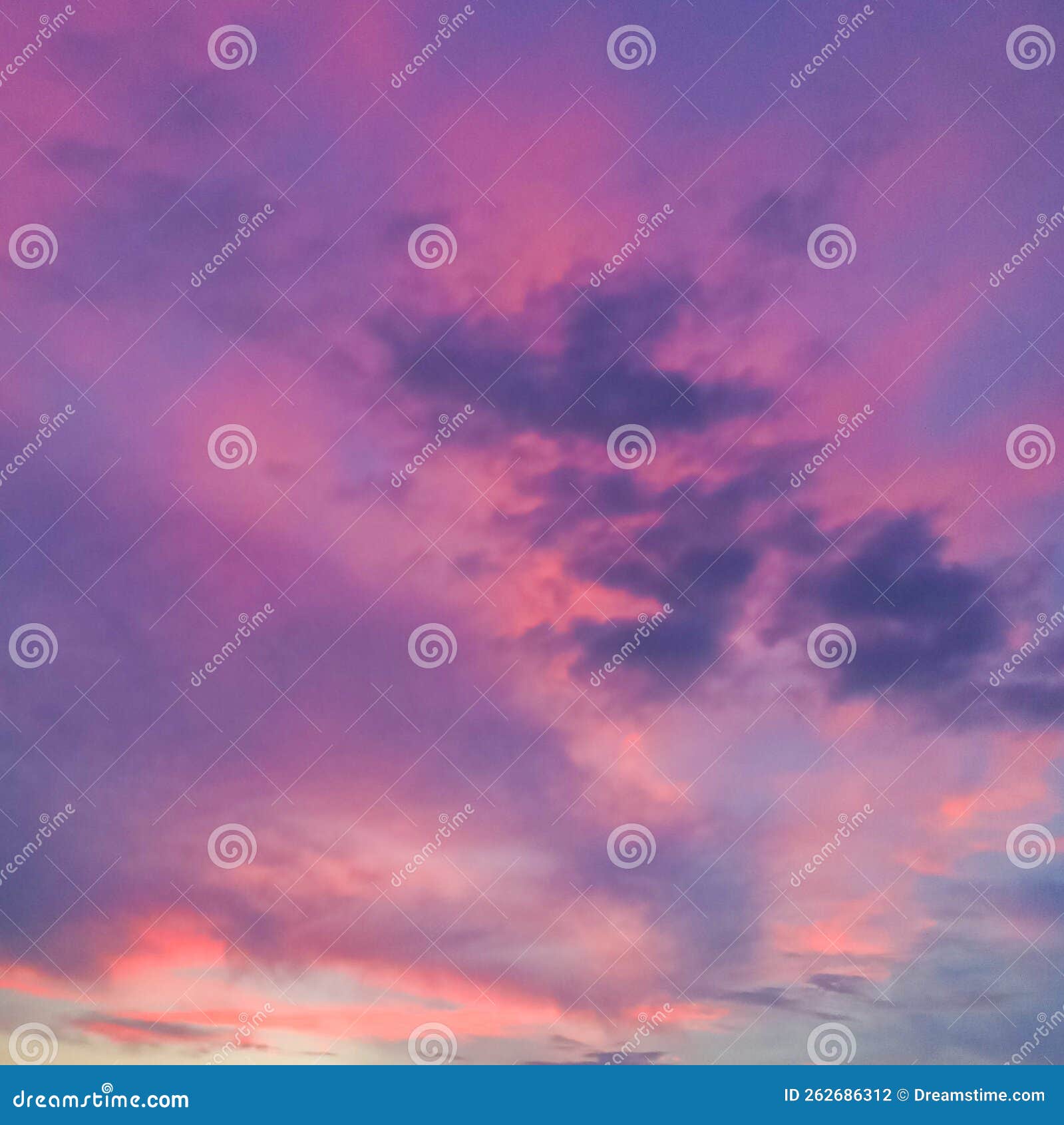 The Evening Sky, with a Beautiful Blend of Colors Stock Photo - Image ...