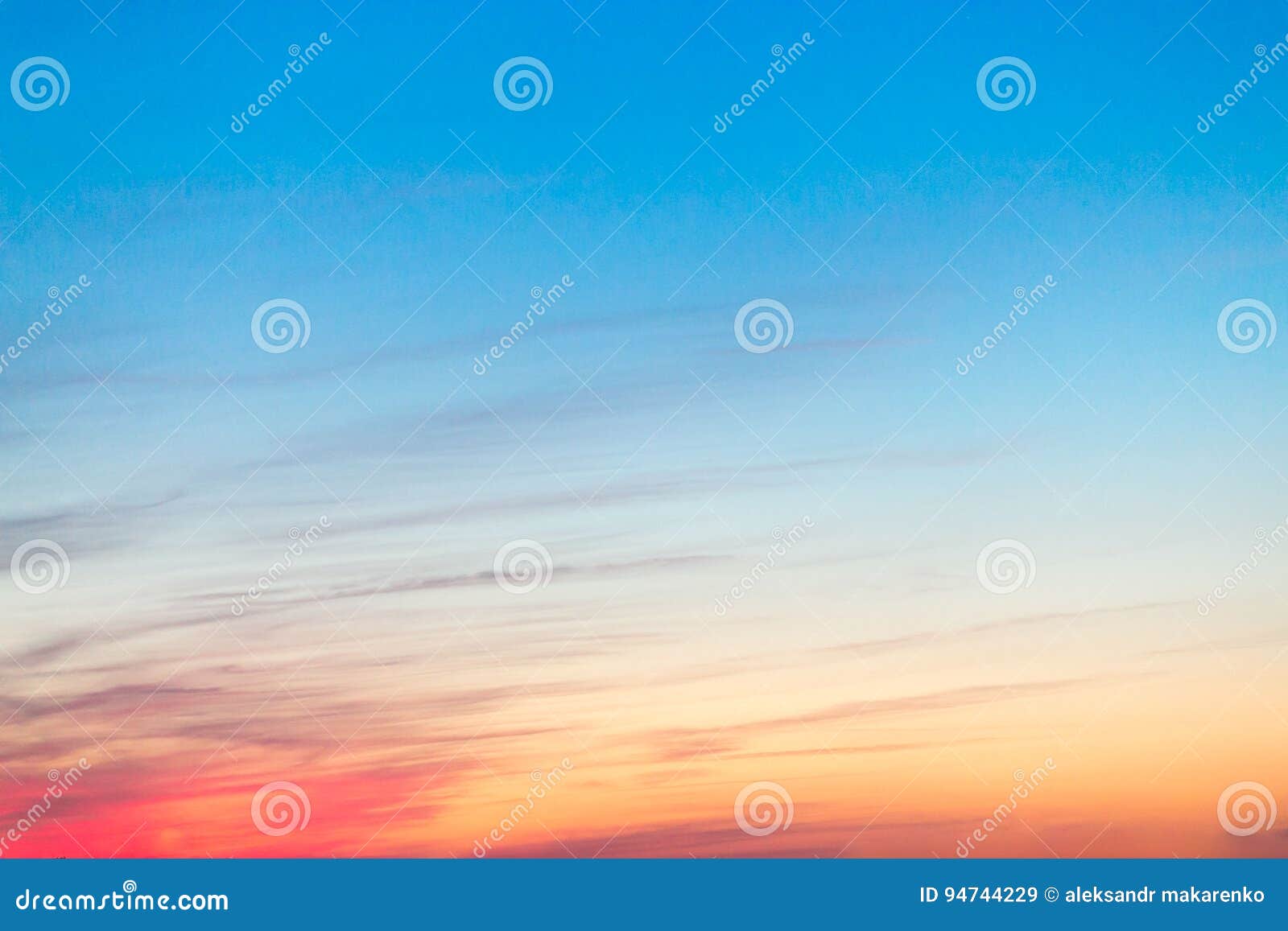 The Evening Sky in Bright Colors. Natural Gradient Stock Image - Image ...