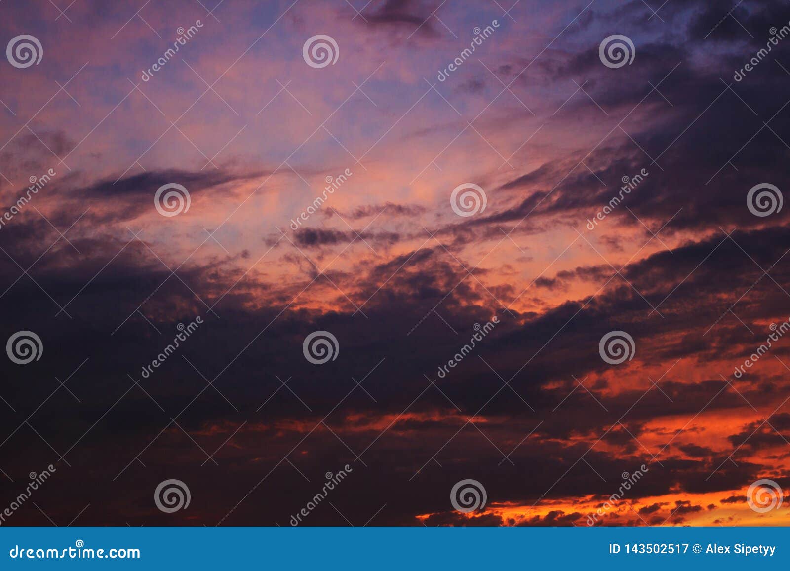 Evening Sky. Bright Pink Sky with Clouds Stock Image - Image of pink ...