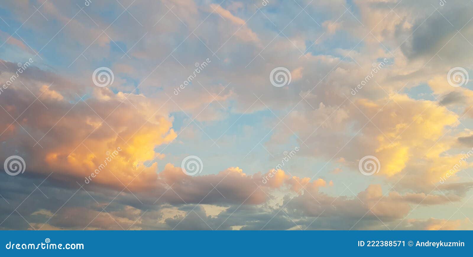 Evening Sky with Clouds Right before Sunset Stock Image - Image of ...