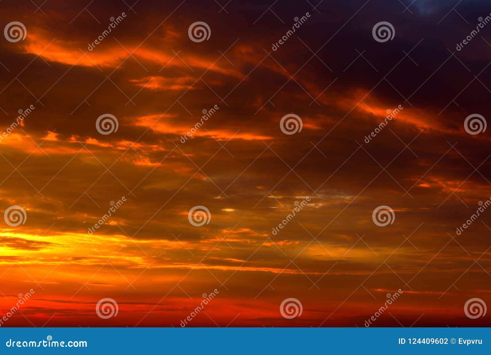 The Evening Sky with Clouds at Sunset Stock Photo - Image of sunset ...