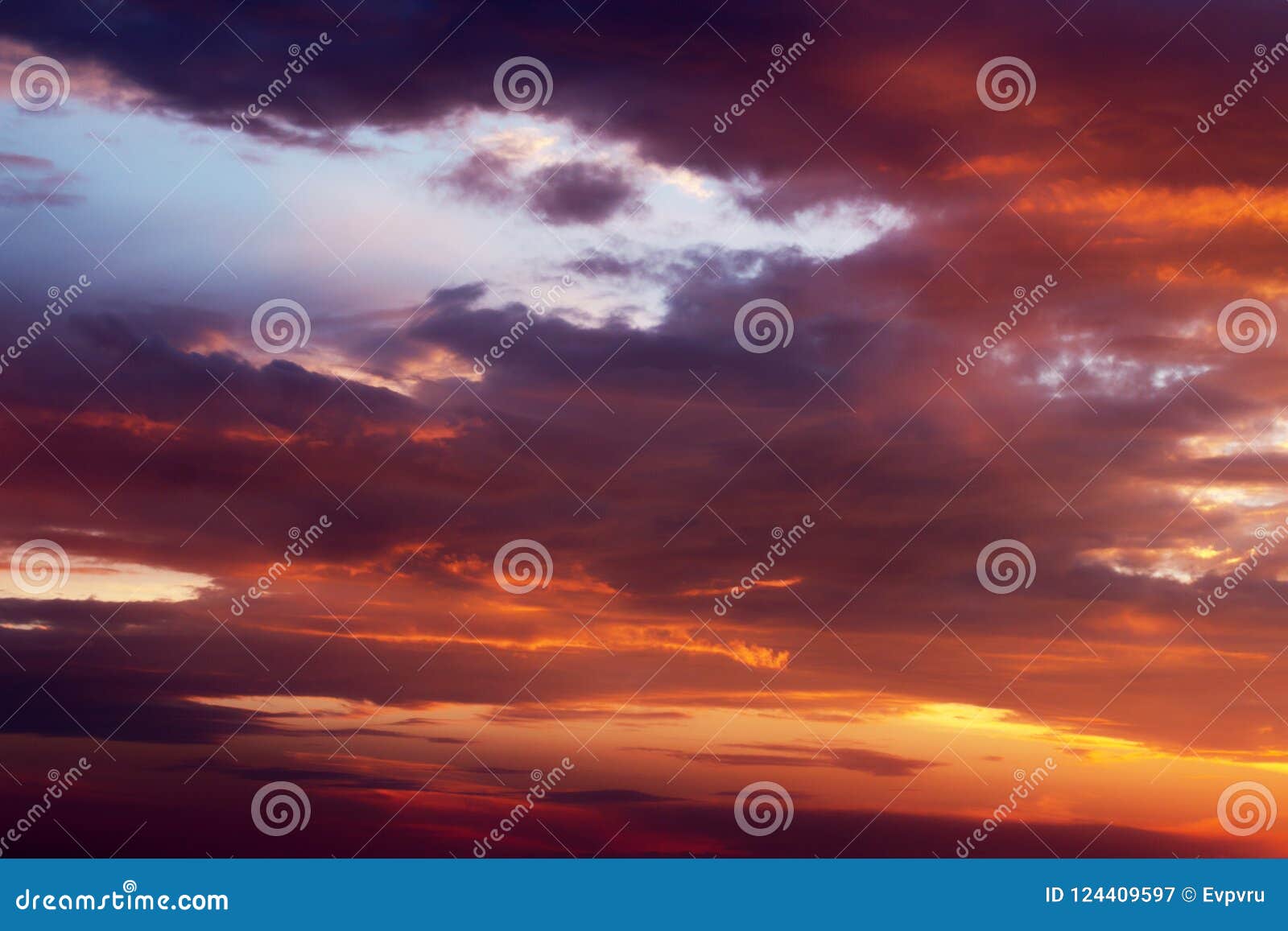 The Evening Sky with Clouds at Sunset Stock Image - Image of abstract ...