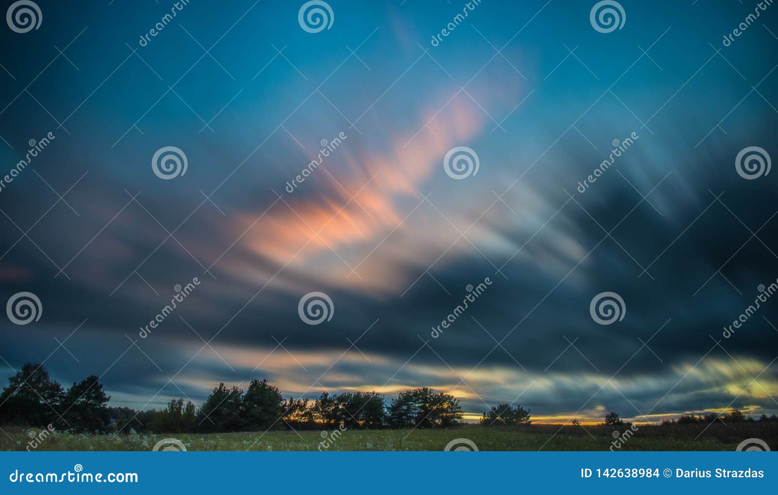 Evening sky in countryside stock photo. Image of evening - 142638984