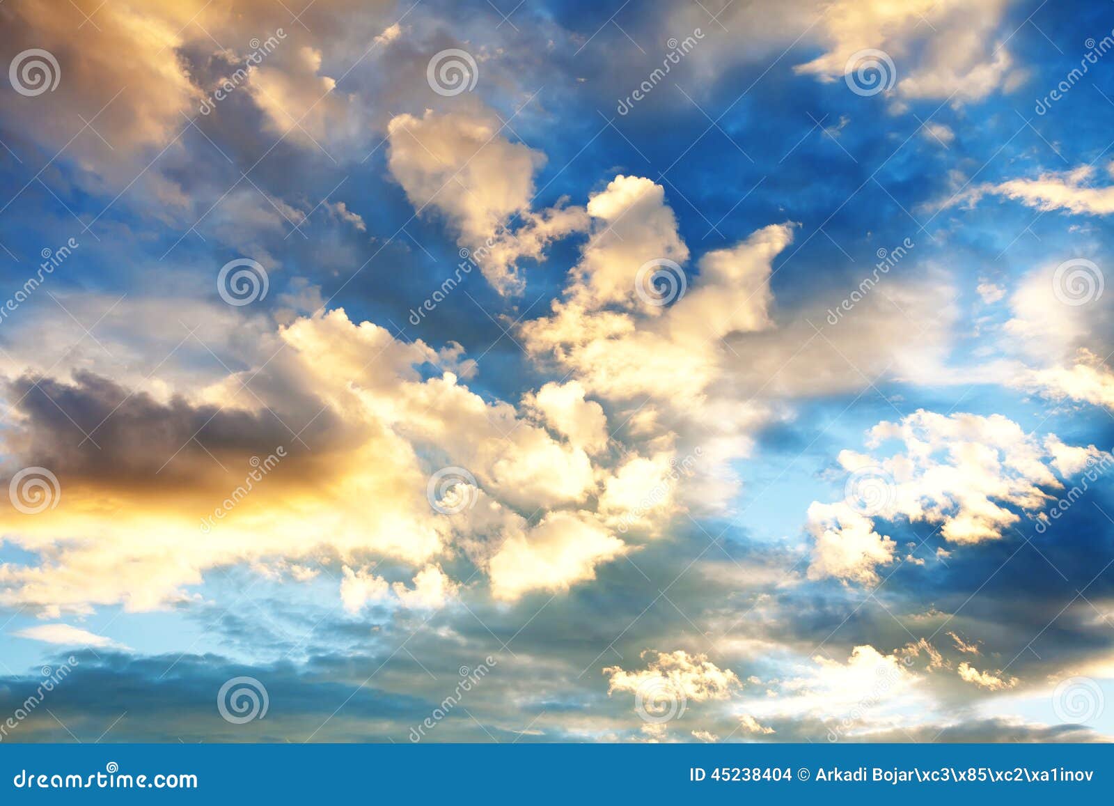 Evening sky stock photo. Image of blue, background, dramatic - 45238404