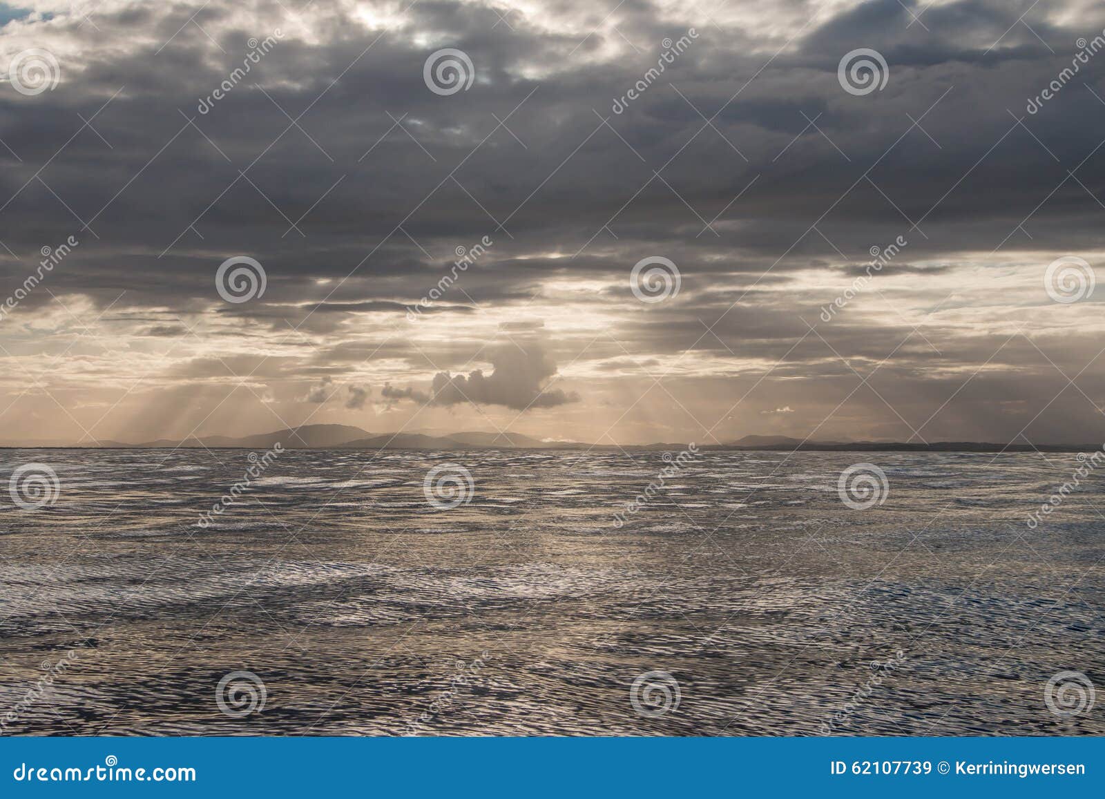 Evening Sky Over Coastal Landscape Stock Image - Image of silver, light ...