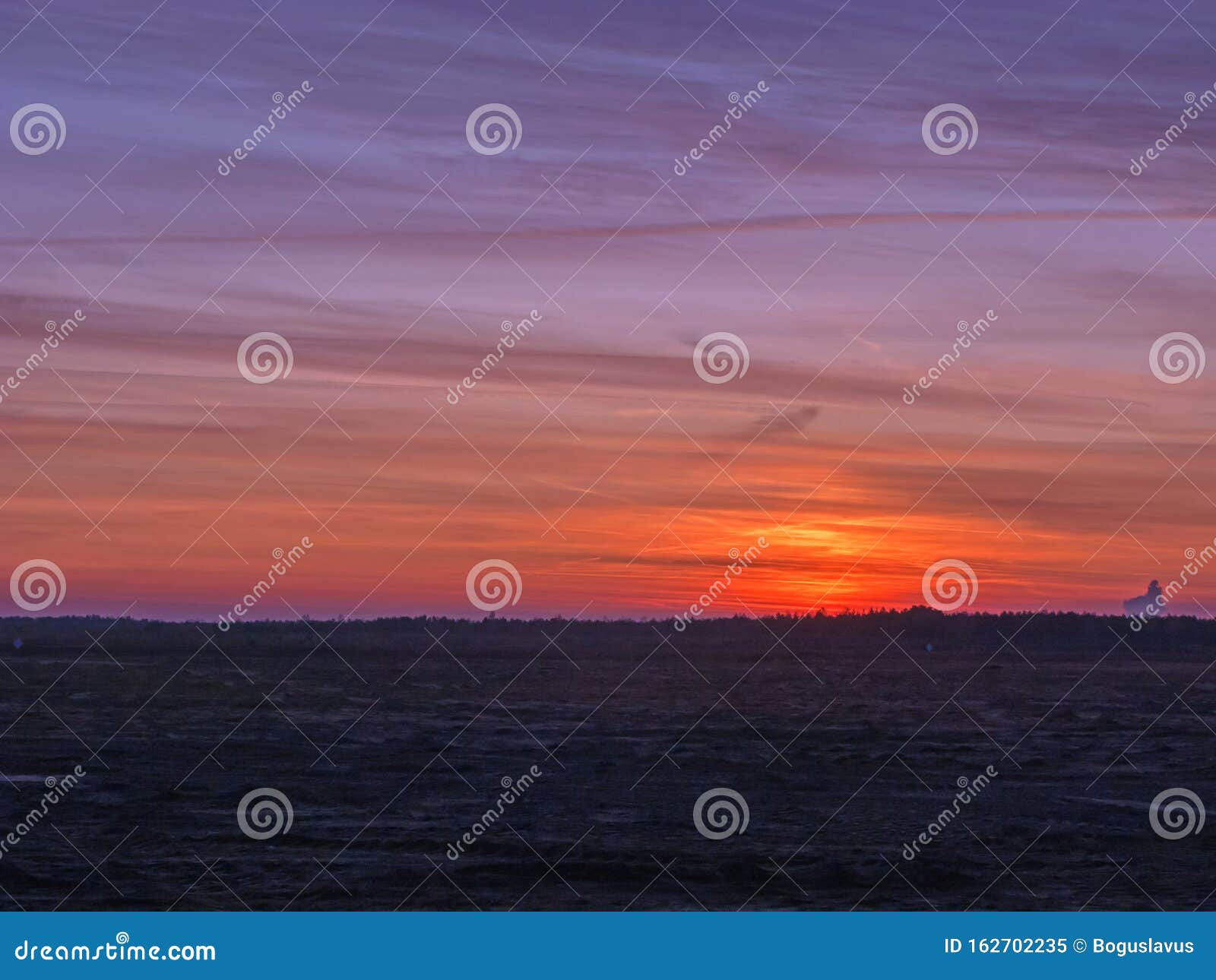 Evening Sky Over the Vast Plain. Stock Image - Image of vast ...