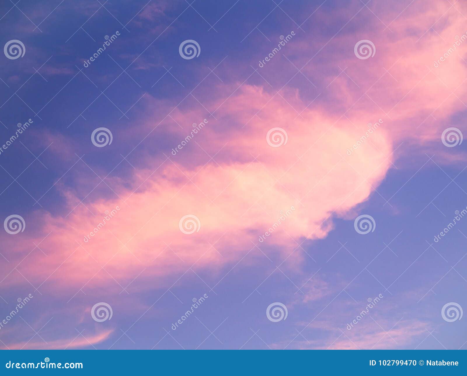 Evening Sky with Pink Clouds Stock Photo - Image of violet, gradient ...