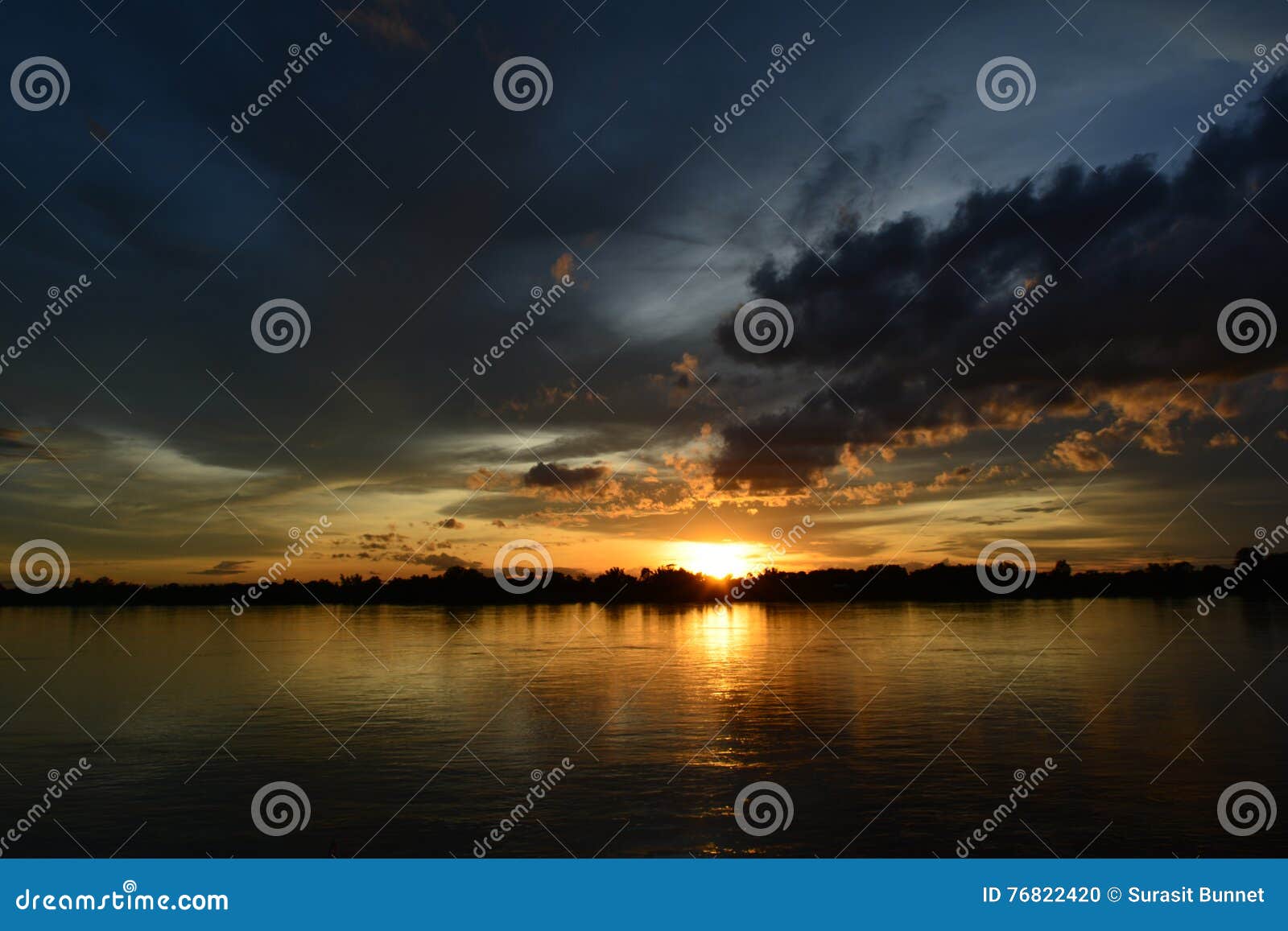 Evening sky at Riverside stock photo. Image of time, wave - 76822420