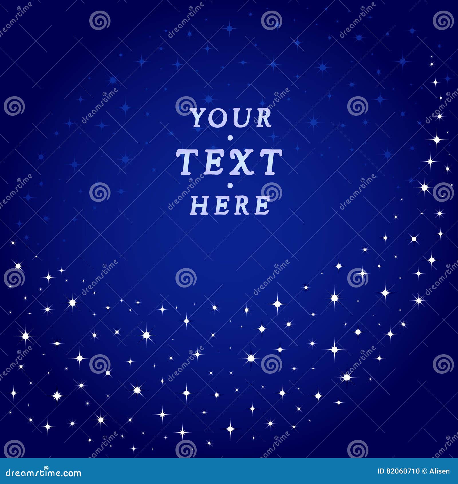 Evening Sky with Stars Background. Vector Frame. Stock Vector ...