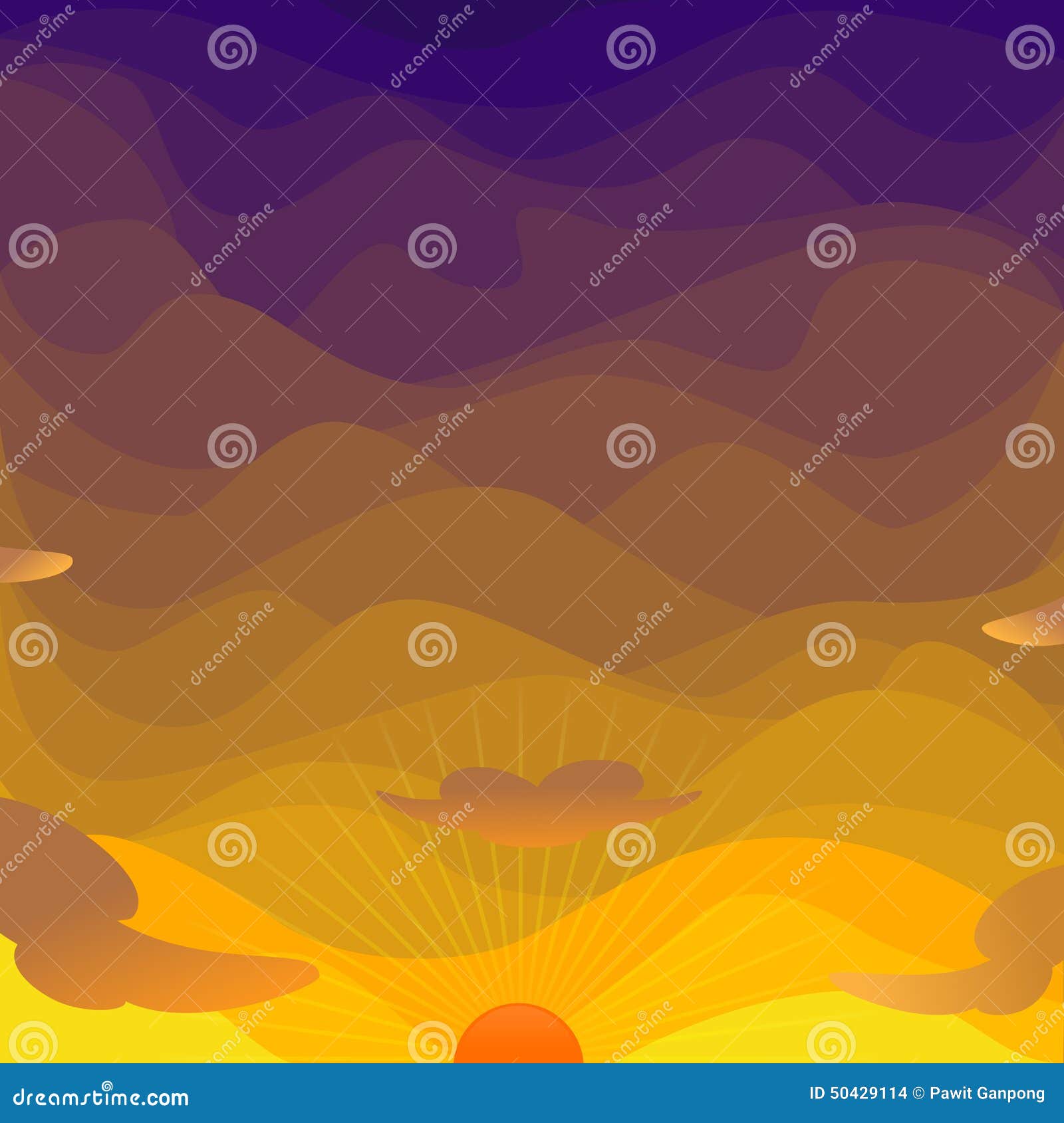 Evening sky stock vector. Illustration of vector, summer - 50429114