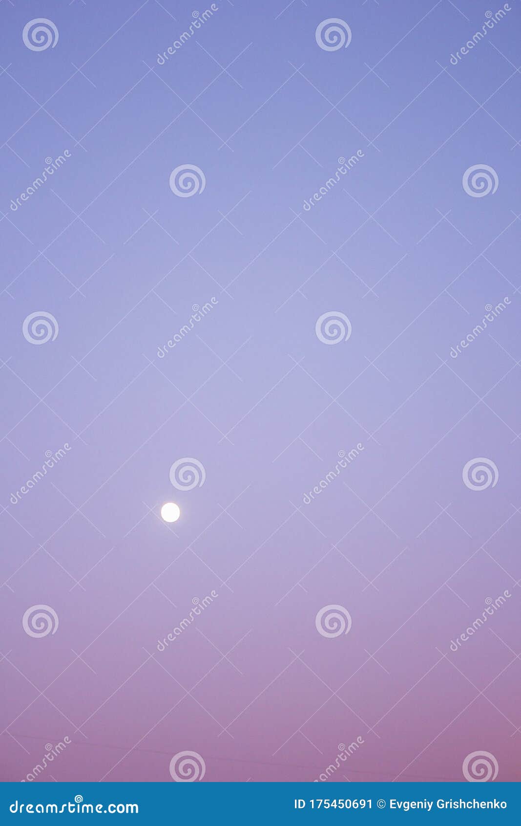 Evening Sky Sunset Dusk Gradient the Moon Landscape Stock Image - Image ...