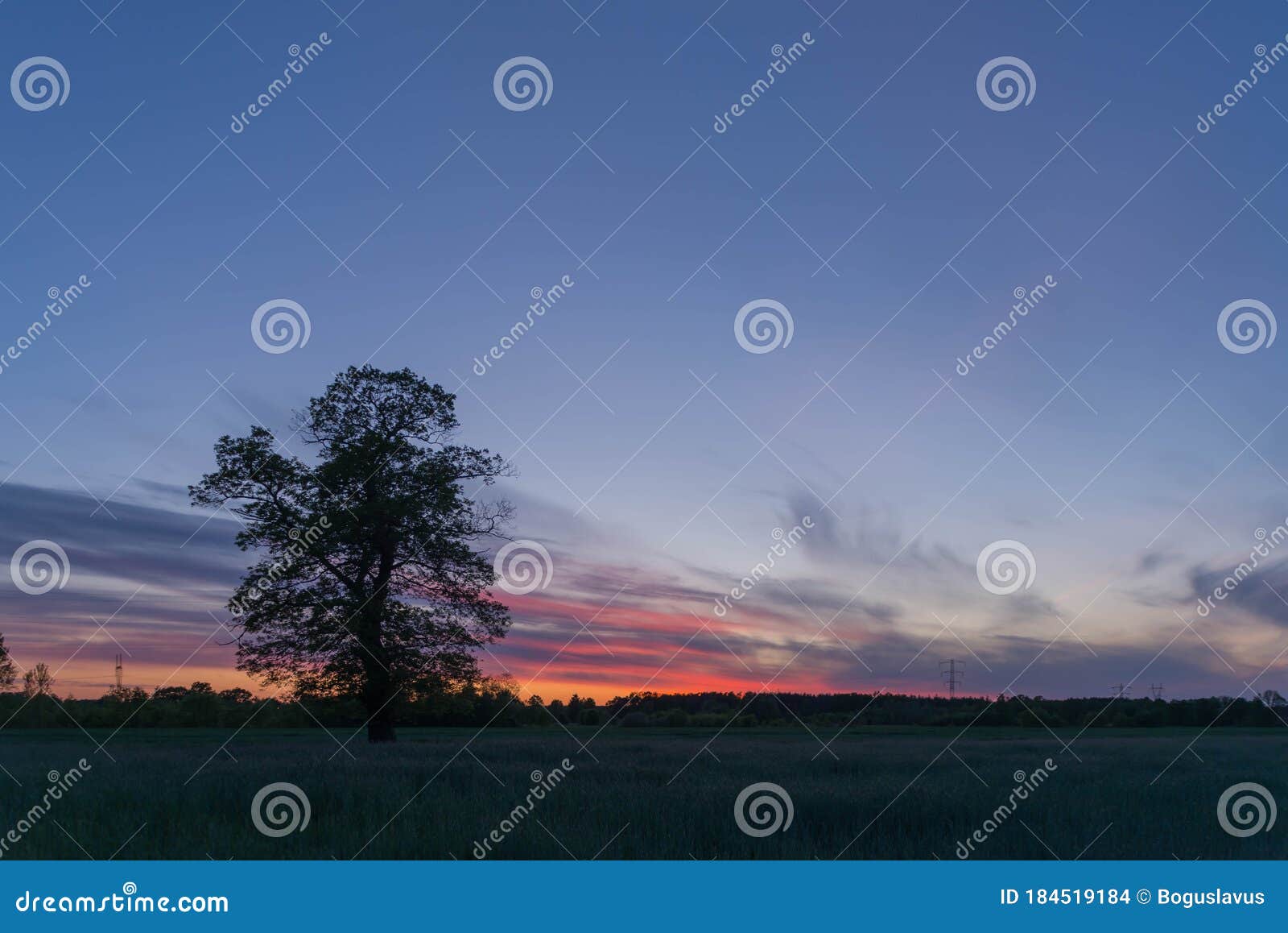 Evening sky after sunset. stock photo. Image of distance - 184519184