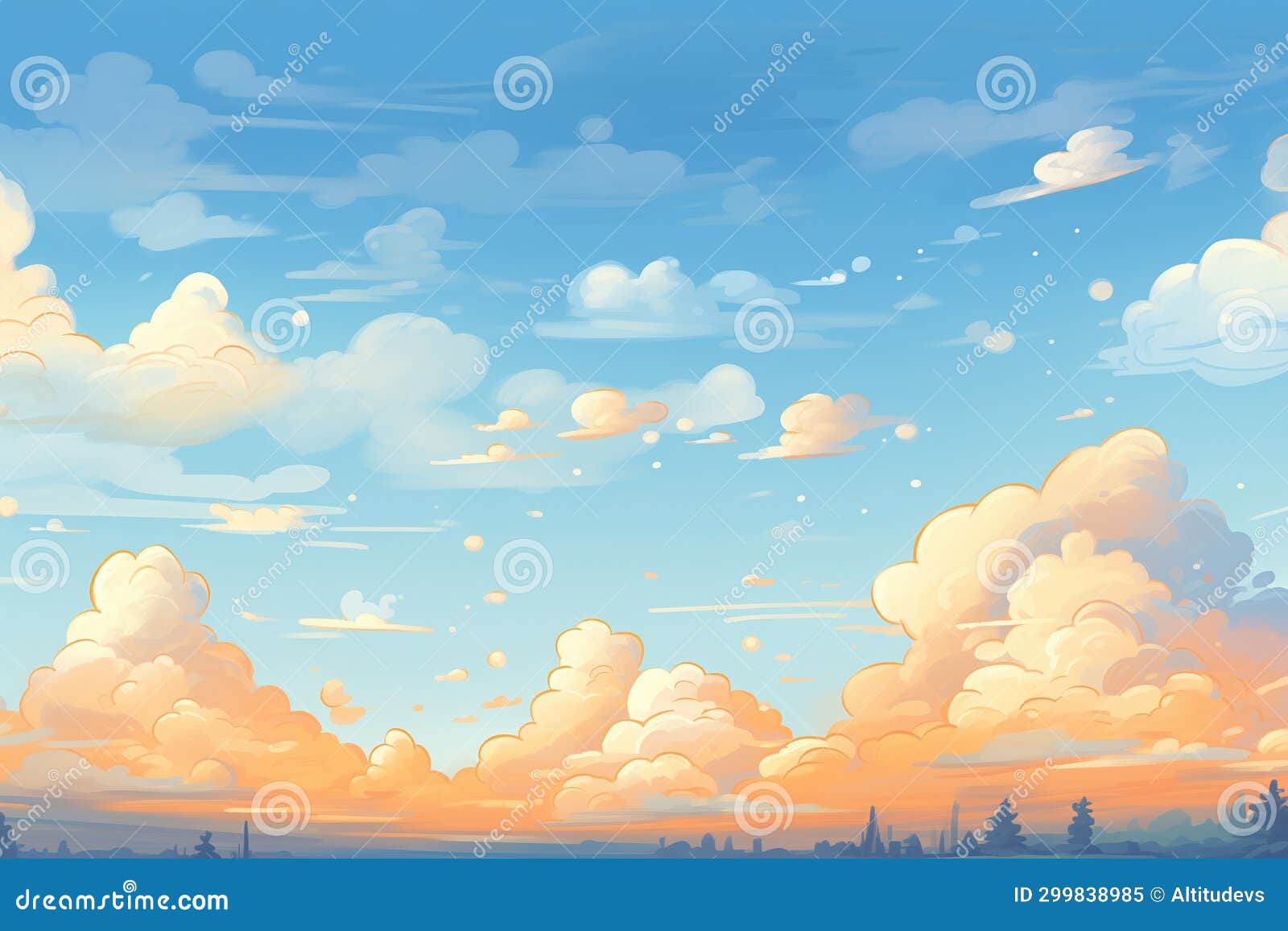Evening Sky Transitioning from Blue To Orange Stock Image - Image of ...