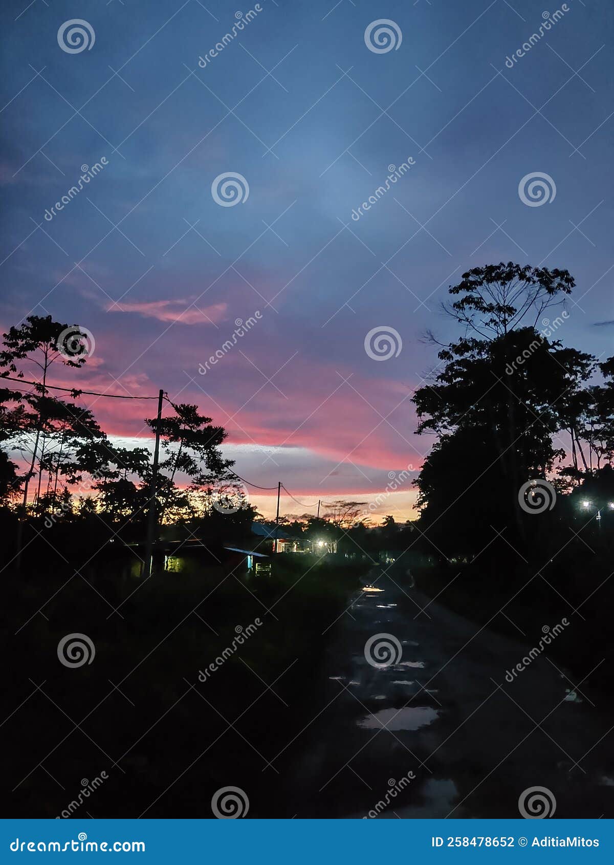 Evening Sky View after Rain in Papua Stock Photo - Image of papua, rain ...