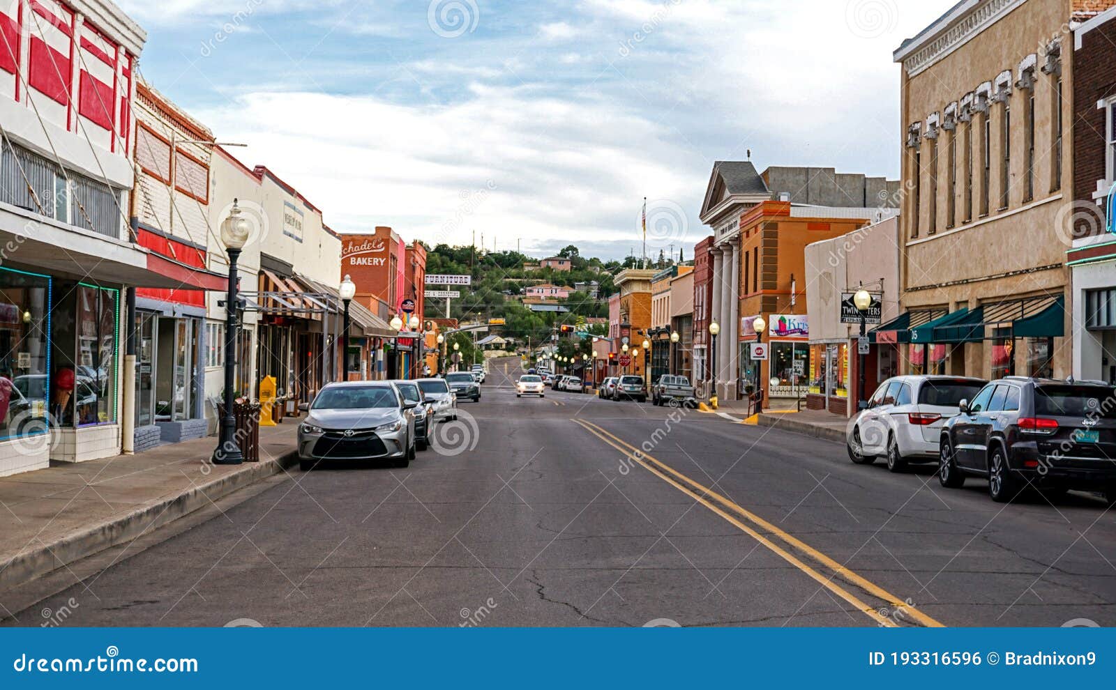 Evening in Southwestern New Mexico: Bullard Street in Downtown Silver ... Evening in Southwestern New Mexico: Bullard Street in Downtown Silver ...