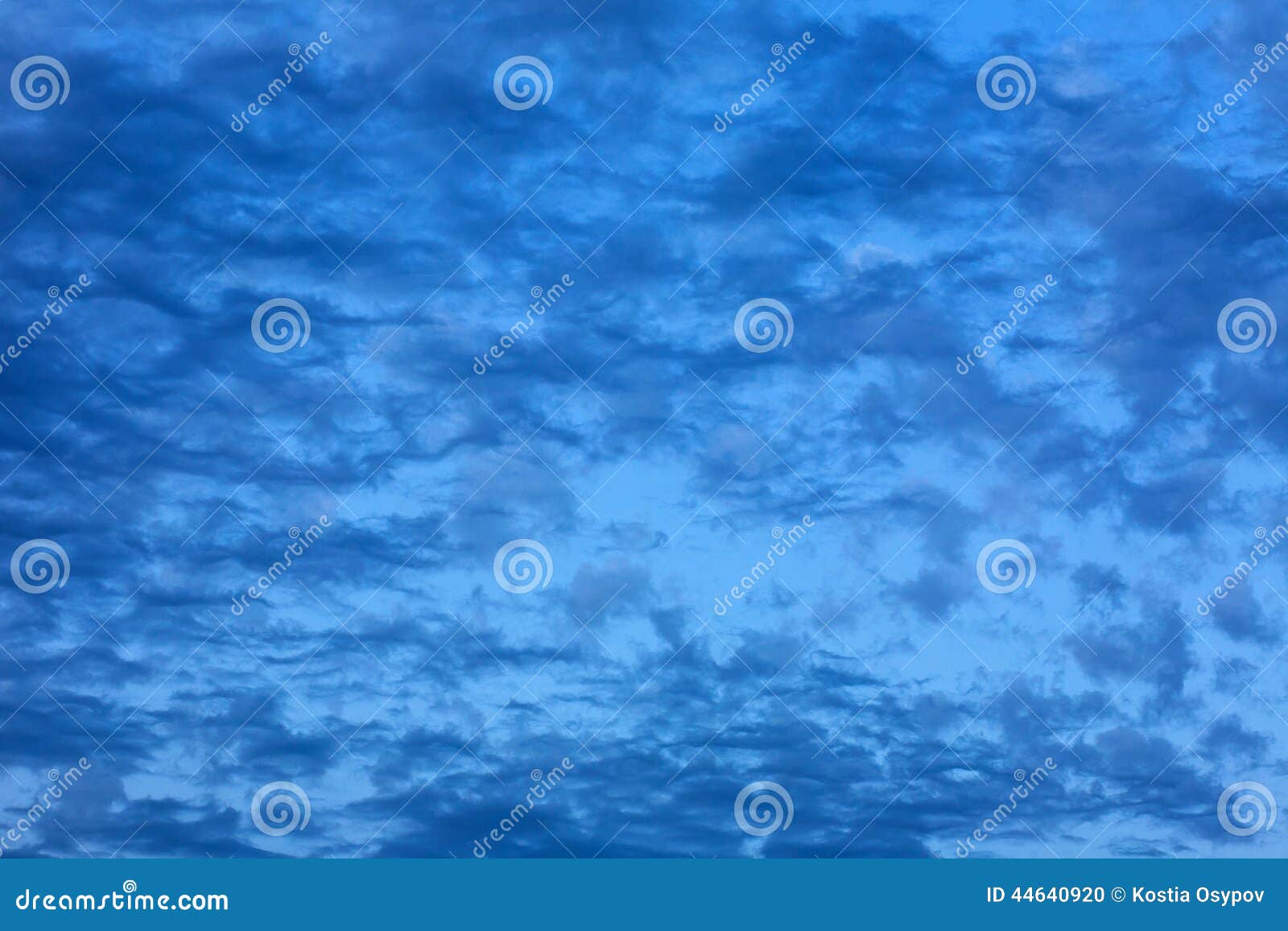 Evening Sparse Clouds on a Blue Sky Stock Photo - Image of pattern ...