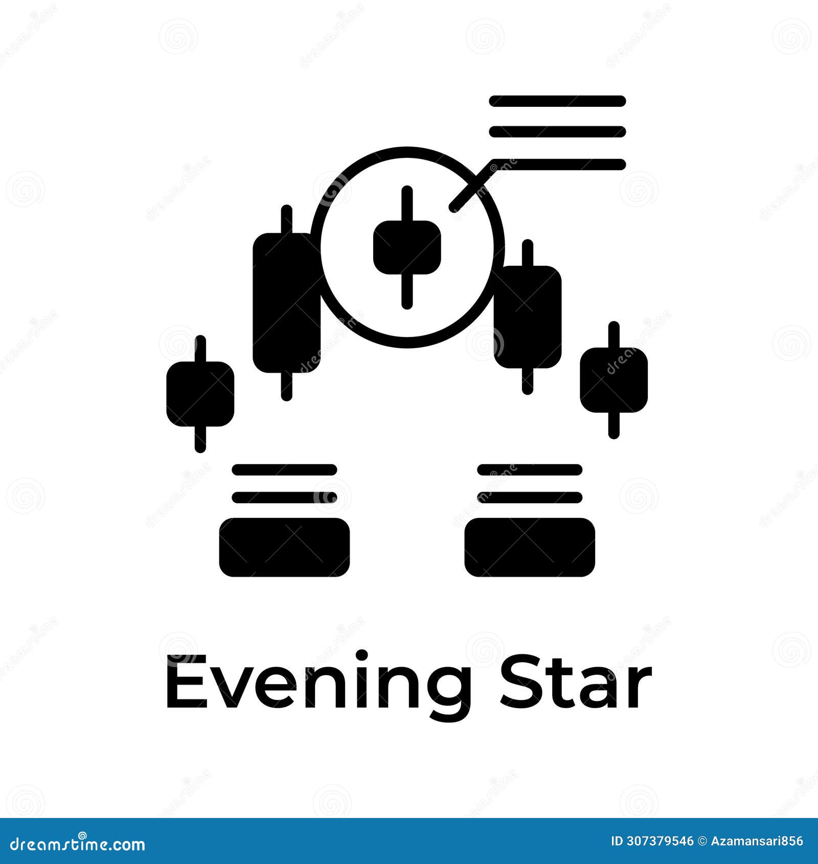Evening Star Icon in Modern Style, Trading Related Vector Stock Vector ...