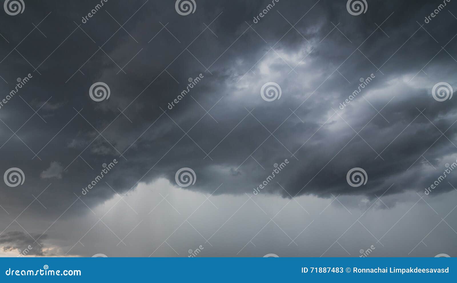 Evening Storm Over River and Dramatic Sky and Clouds Stock Image ...