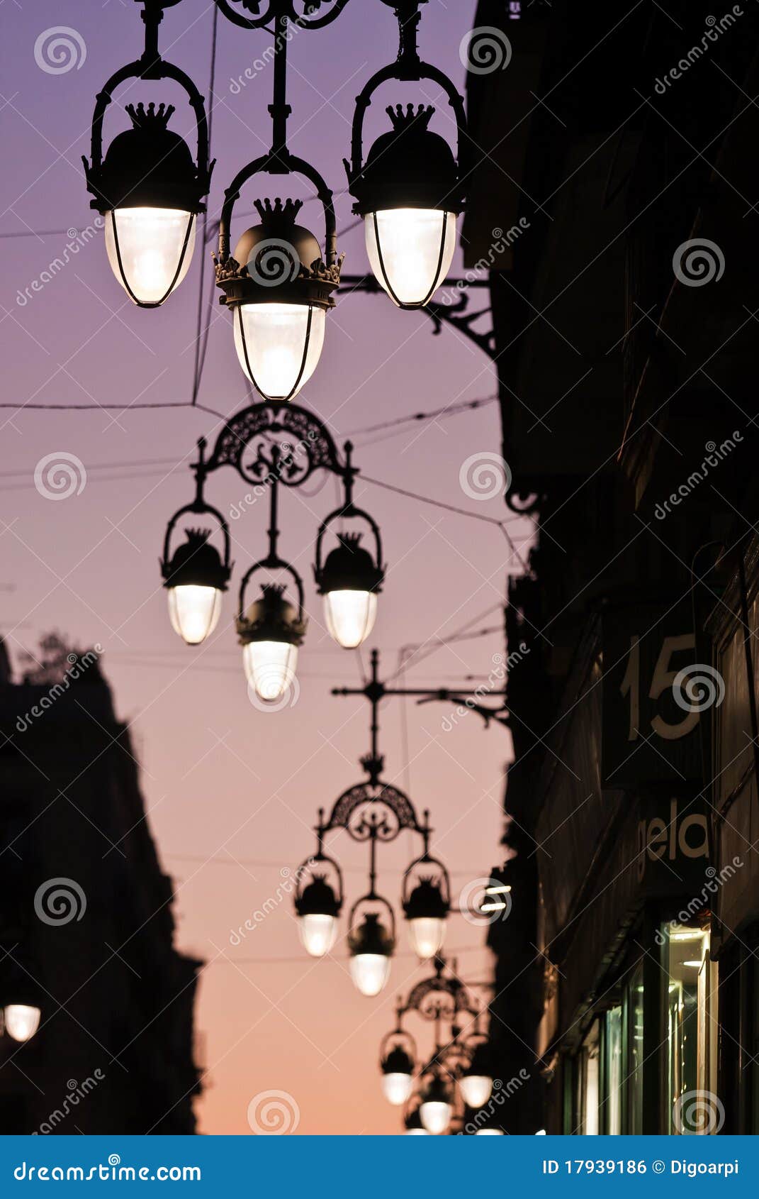 Evening Street stock photo. Image of night, evening, color - 17939186