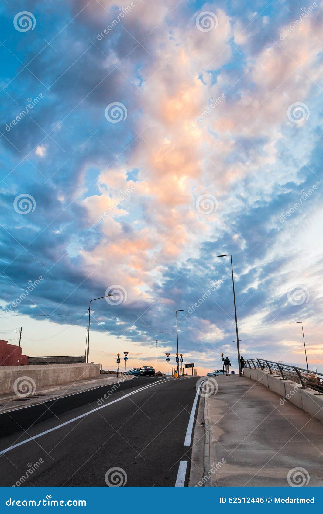 Evening street stock photo. Image of blue, island, marfa - 62512446