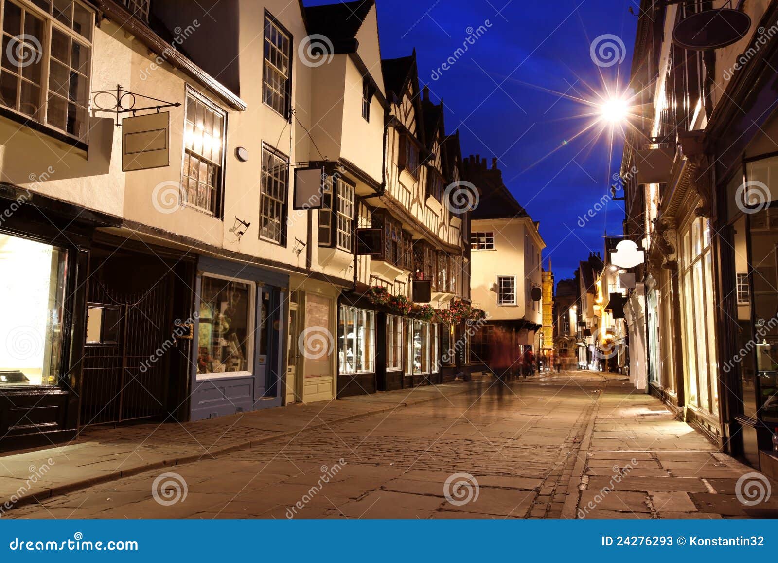 Evening street in York stock image. Image of york, street - 24276293