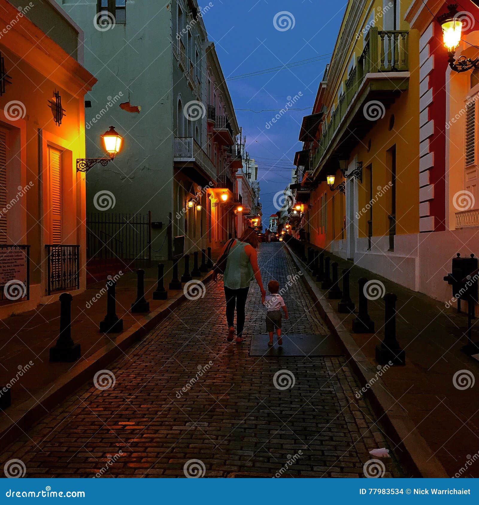 Evening stroll editorial stock image. Image of evening - 77983534