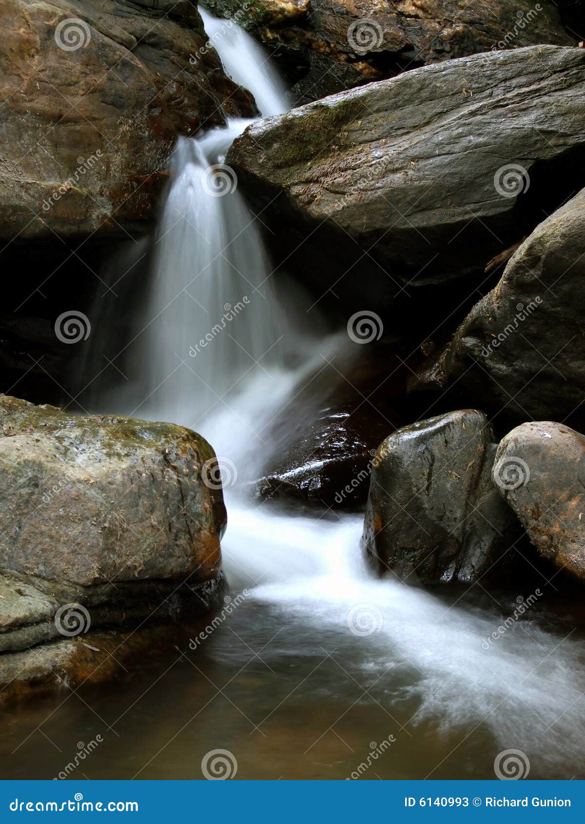 Evening Summer Waterfall stock image. Image of landscape - 6140993