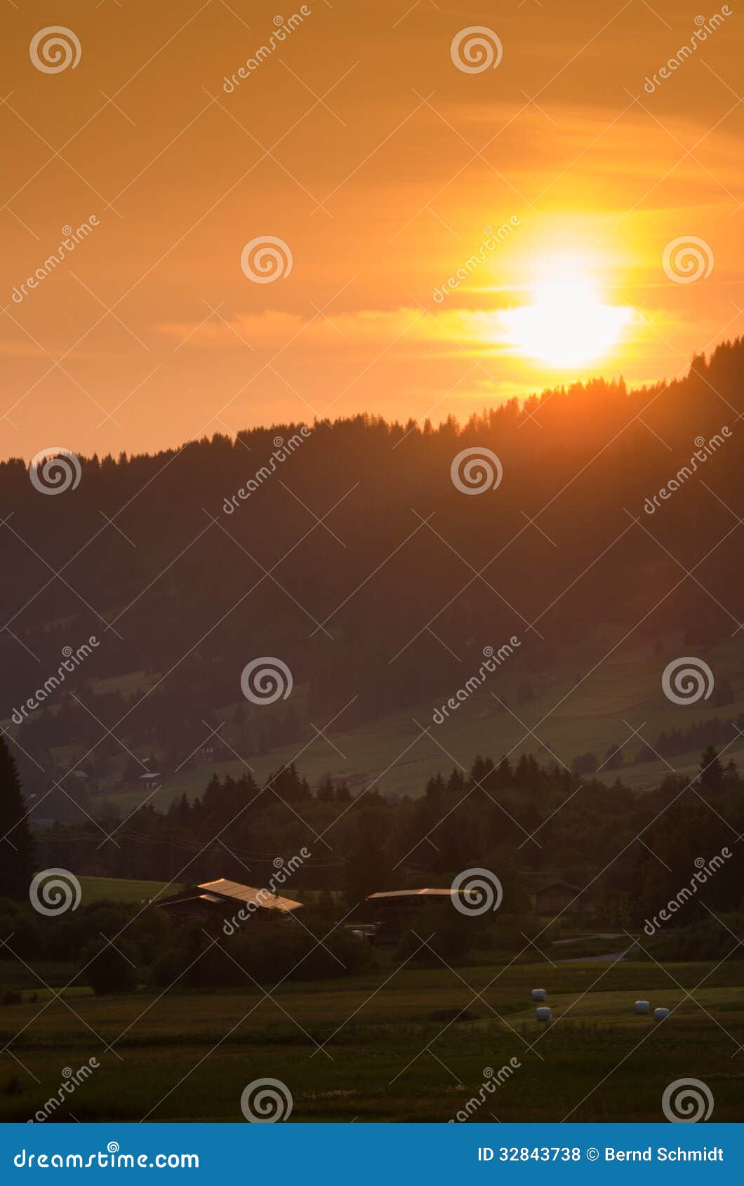 Evening Sun in the Allgau Alps Stock Photo - Image of evening, light ...