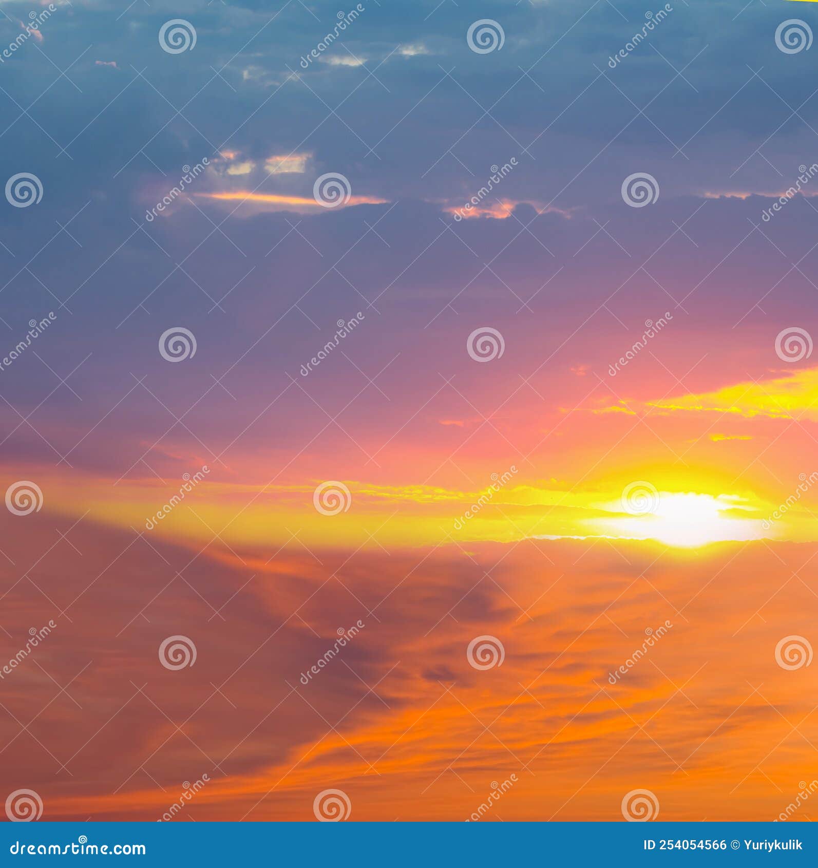 Evening Sun among Dramatic Dense Clouds Stock Photo - Image of outdoor ...