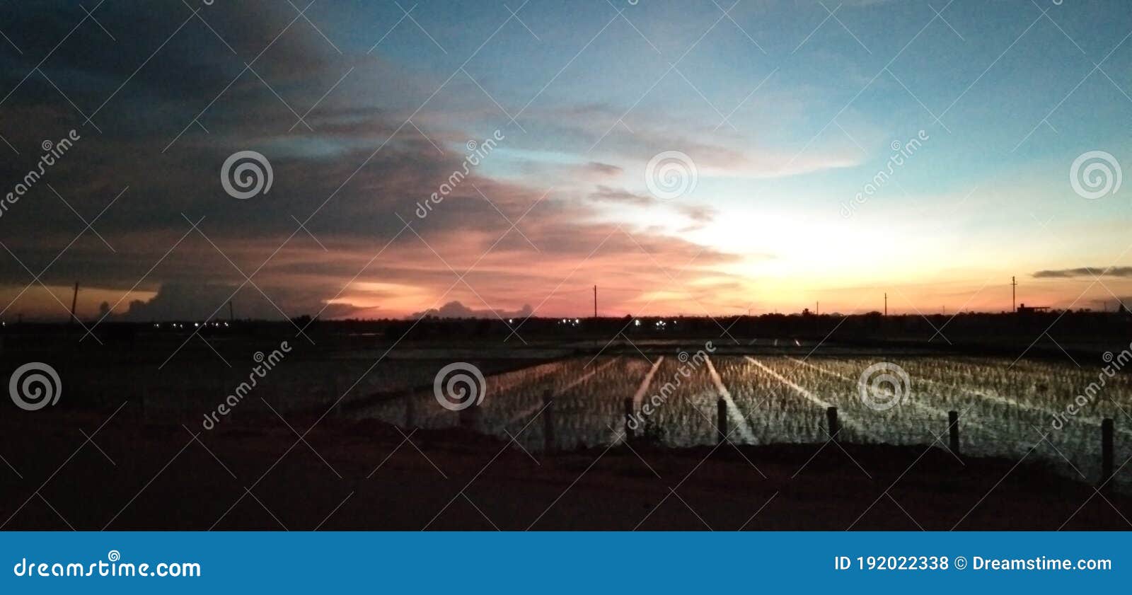 Evening Sun rising time stock photo. Image of sunrise - 192022338