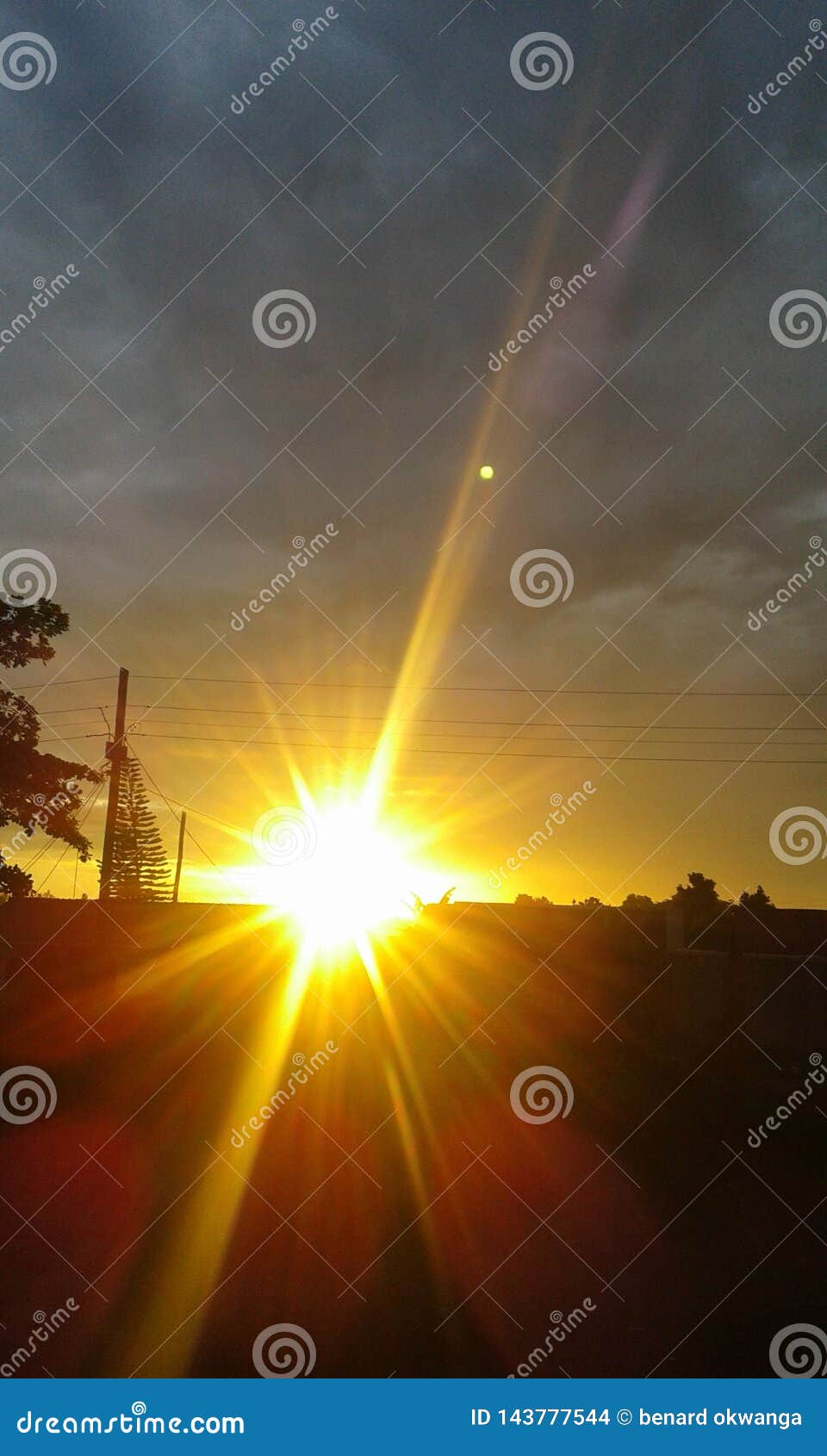 Evening sun set stock photo. Image of nature, evening - 143777544