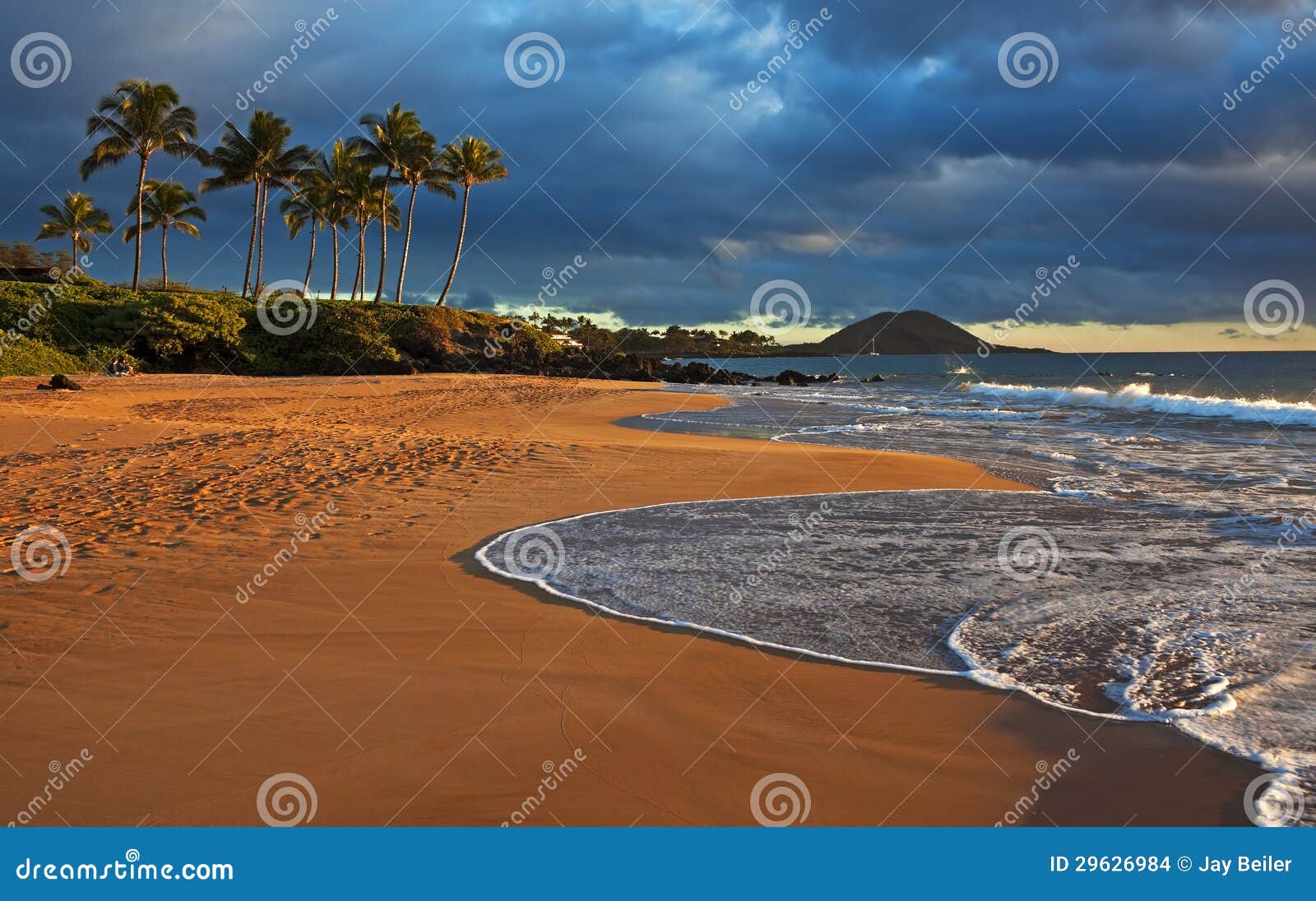 Evening sunburst, Hawaii stock photo. Image of park, getaway - 29626984