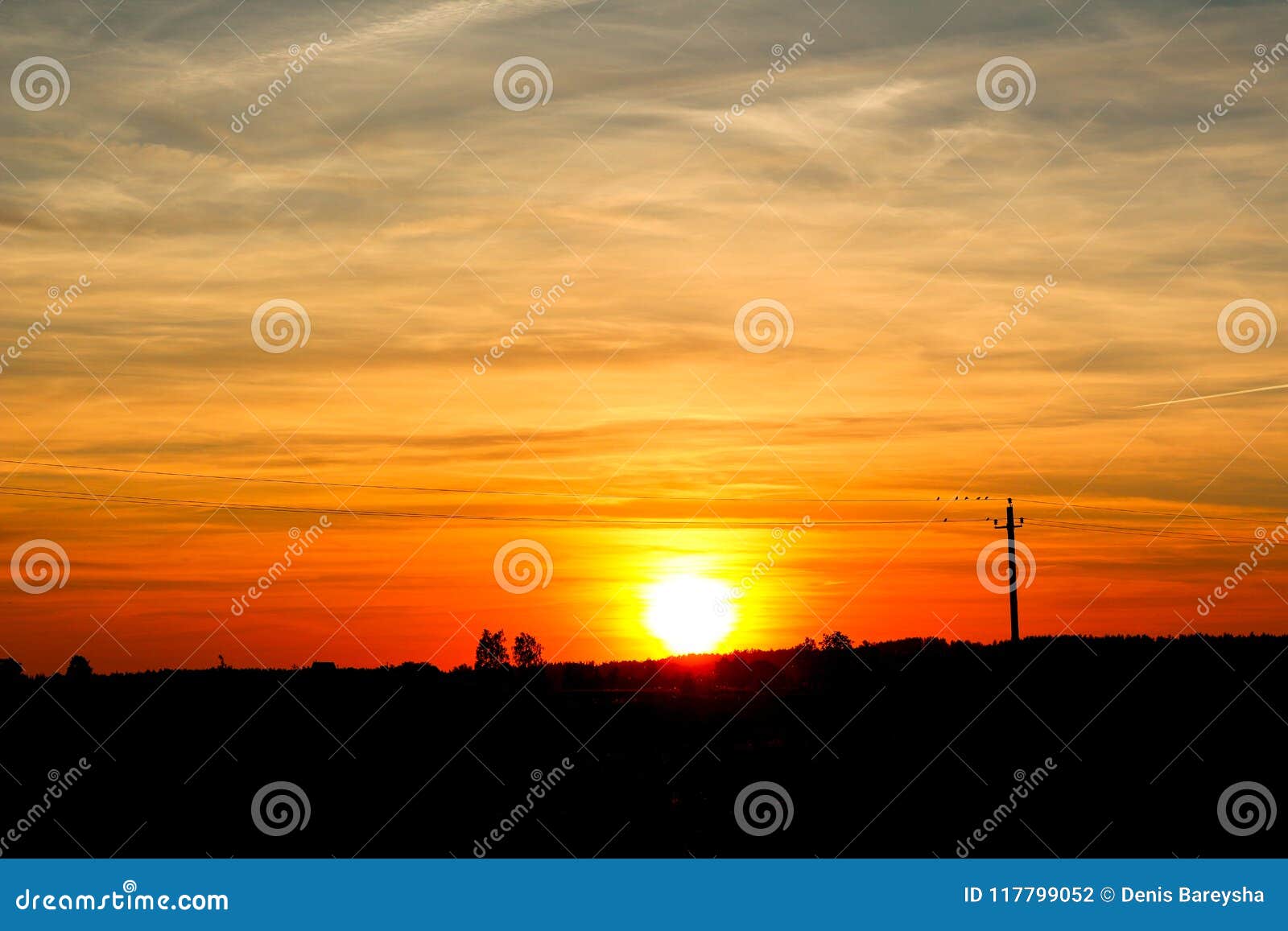 Evening Sunset Away from the City Stock Photo - Image of light, natural ...