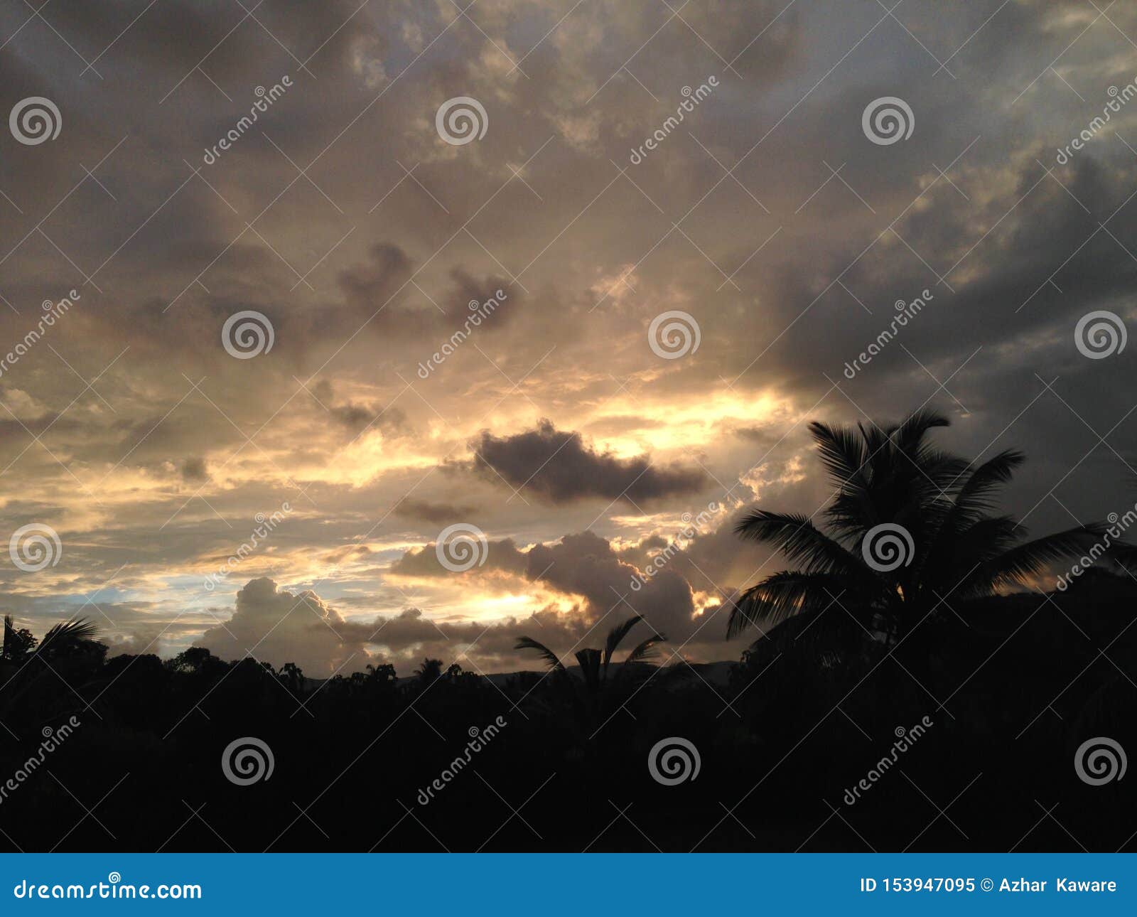 Evening Sunset Image after Rain at Mhasla Stock Image - Image of sunset ...