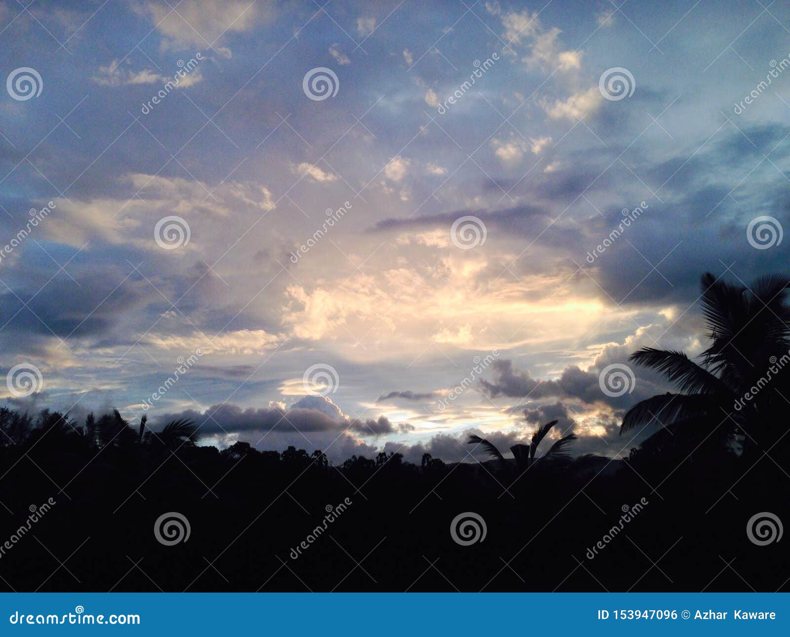 Evening Sunset Image after Rain at Mhasla Stock Photo - Image of ...