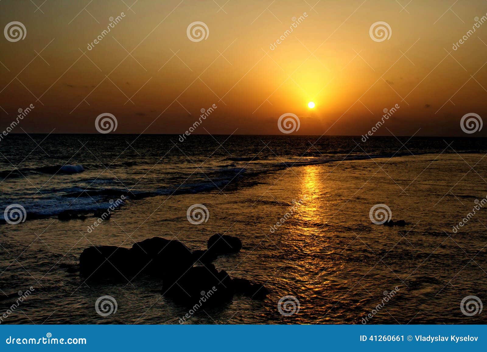 Evening Sunset on Ocean Beach Stock Image - Image of natural, mammal ...
